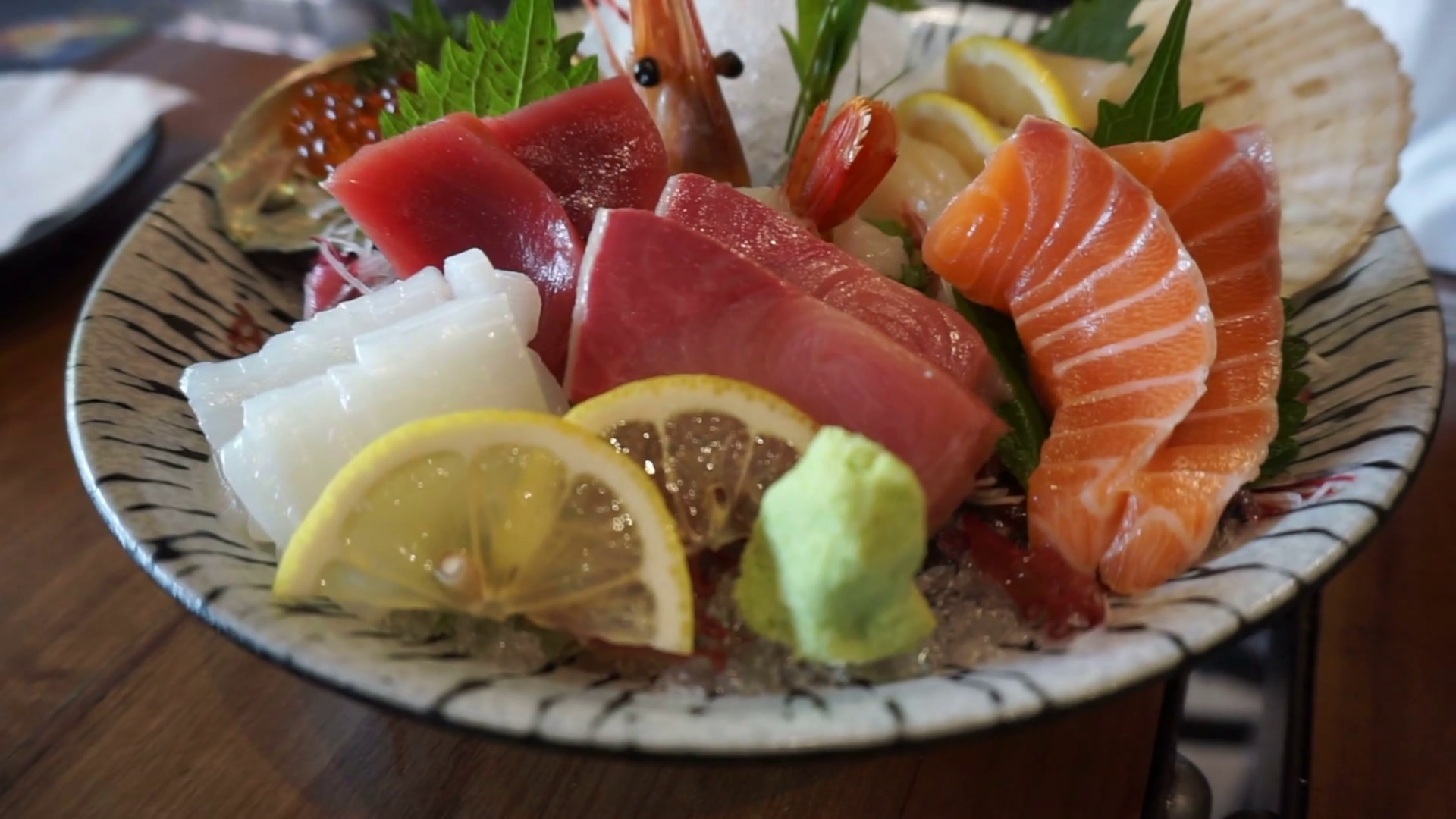 Japanese Cuisine Premium Sashimi Platter Stock Footage SBV-309242815 ...