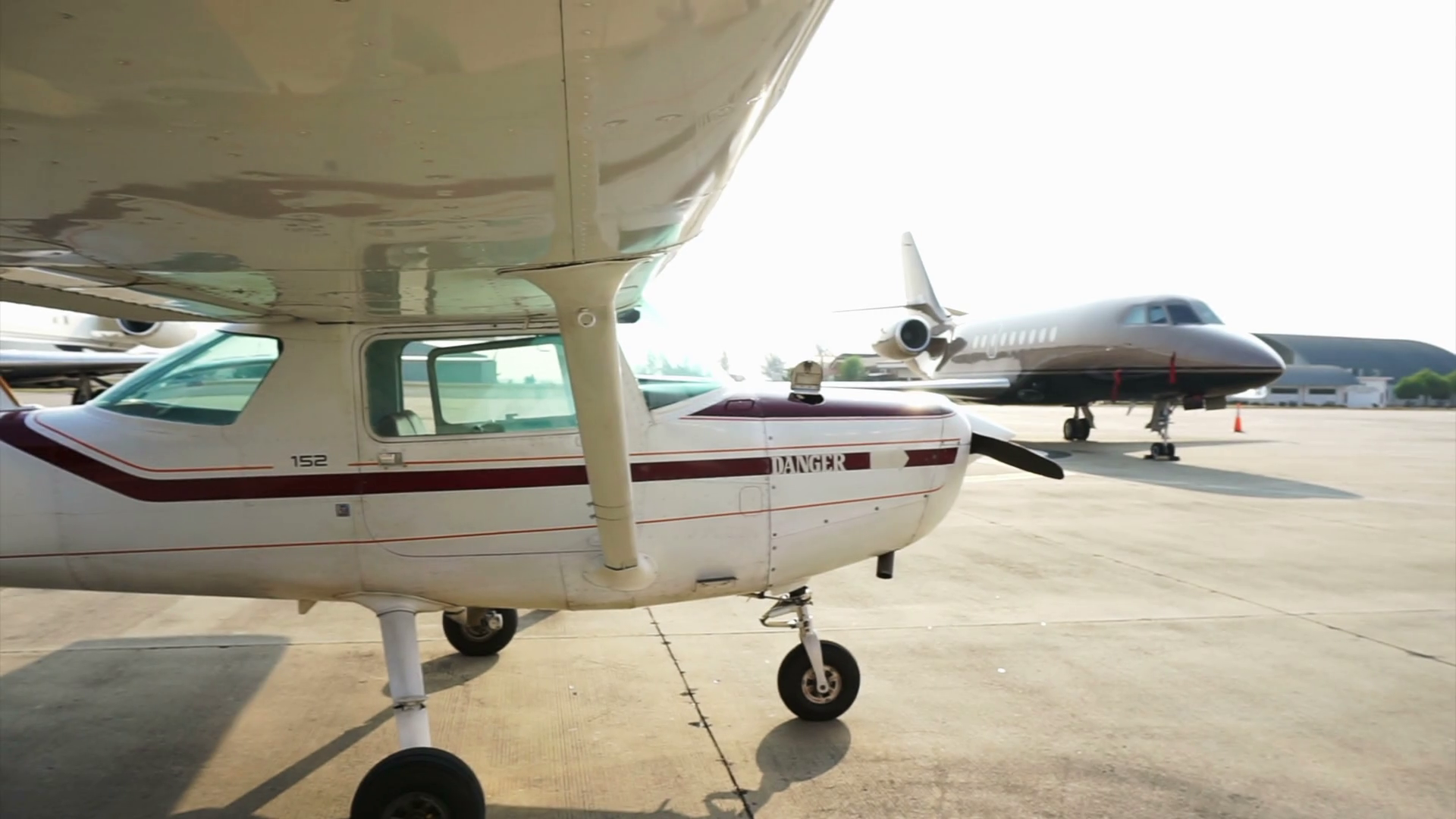Private Plane Parking At Airport Stock Footage SBV-307290655 - Storyblocks