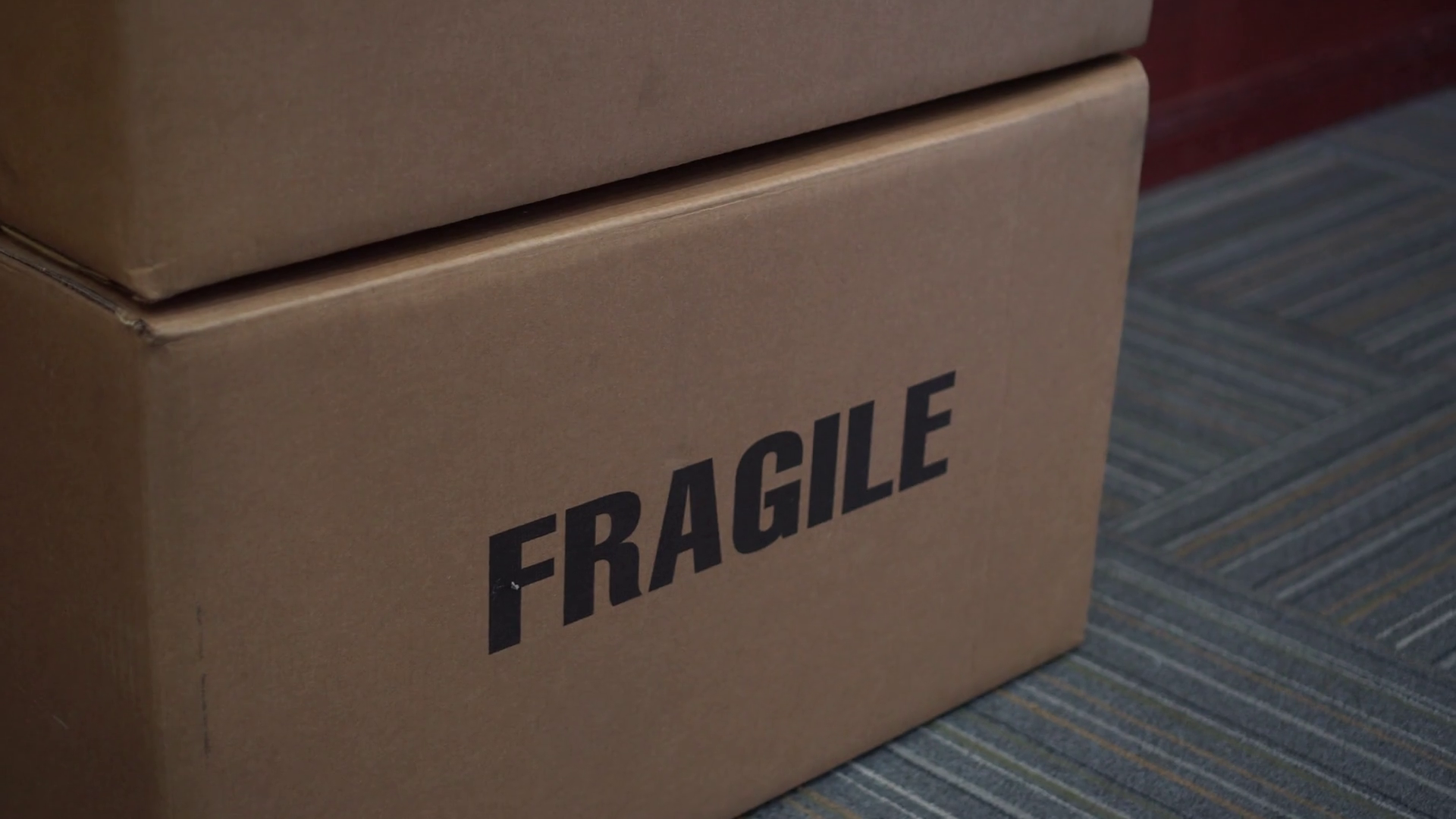 Fragile Text Warning On Paper Boxes Package Video Stock Video Footage ...