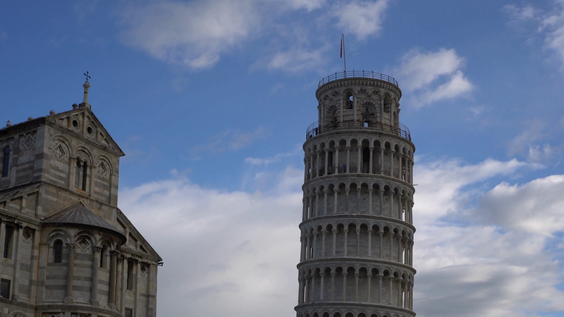 Tilt Up Shot Of Leaning Tower Of Pisa Duomo Stock Footage SBV-351676431 ...