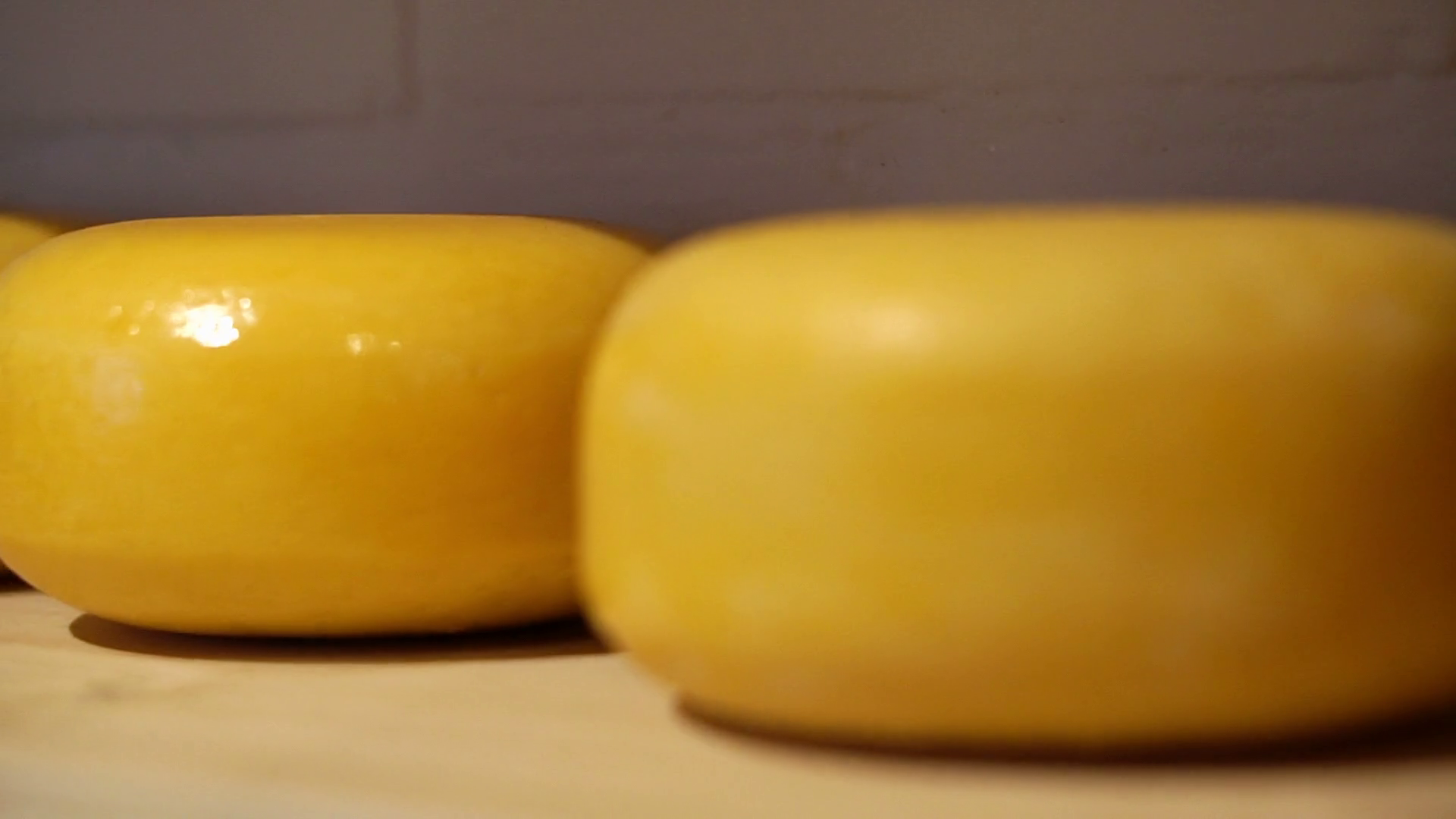 Netherlands Cheese Wheel Display In Row Stock Footage SBV-314132589 ...