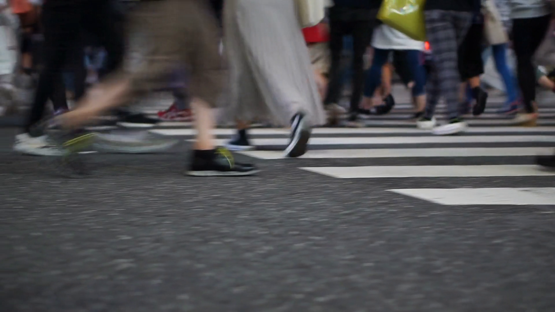 Pedestrain Feet People Crowd Crossing At Stock Footage SBV-348375426 ...