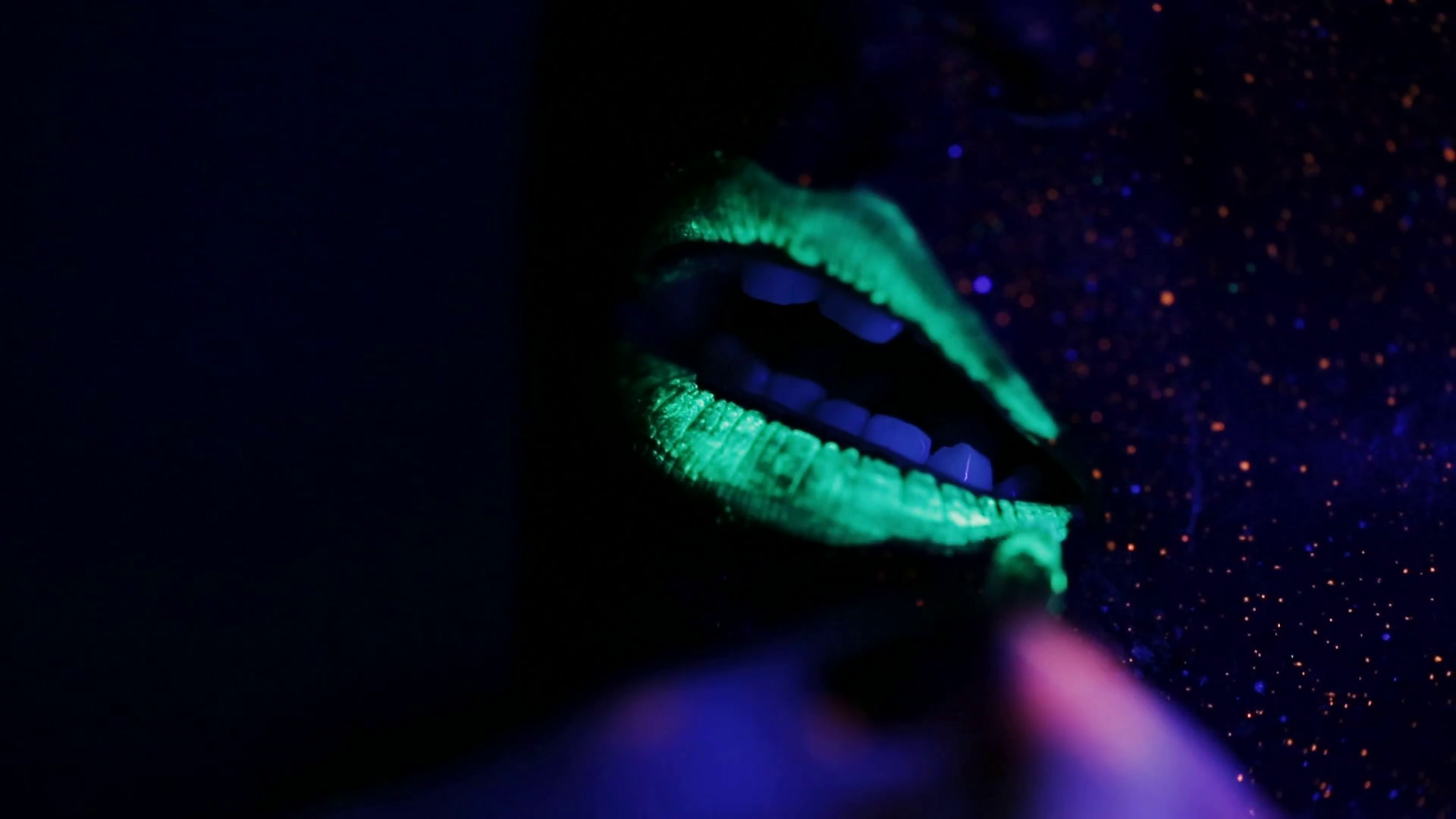 Lip Color Uv Fluorescent Powder In Light Stock Footage SBV-305531848 ...