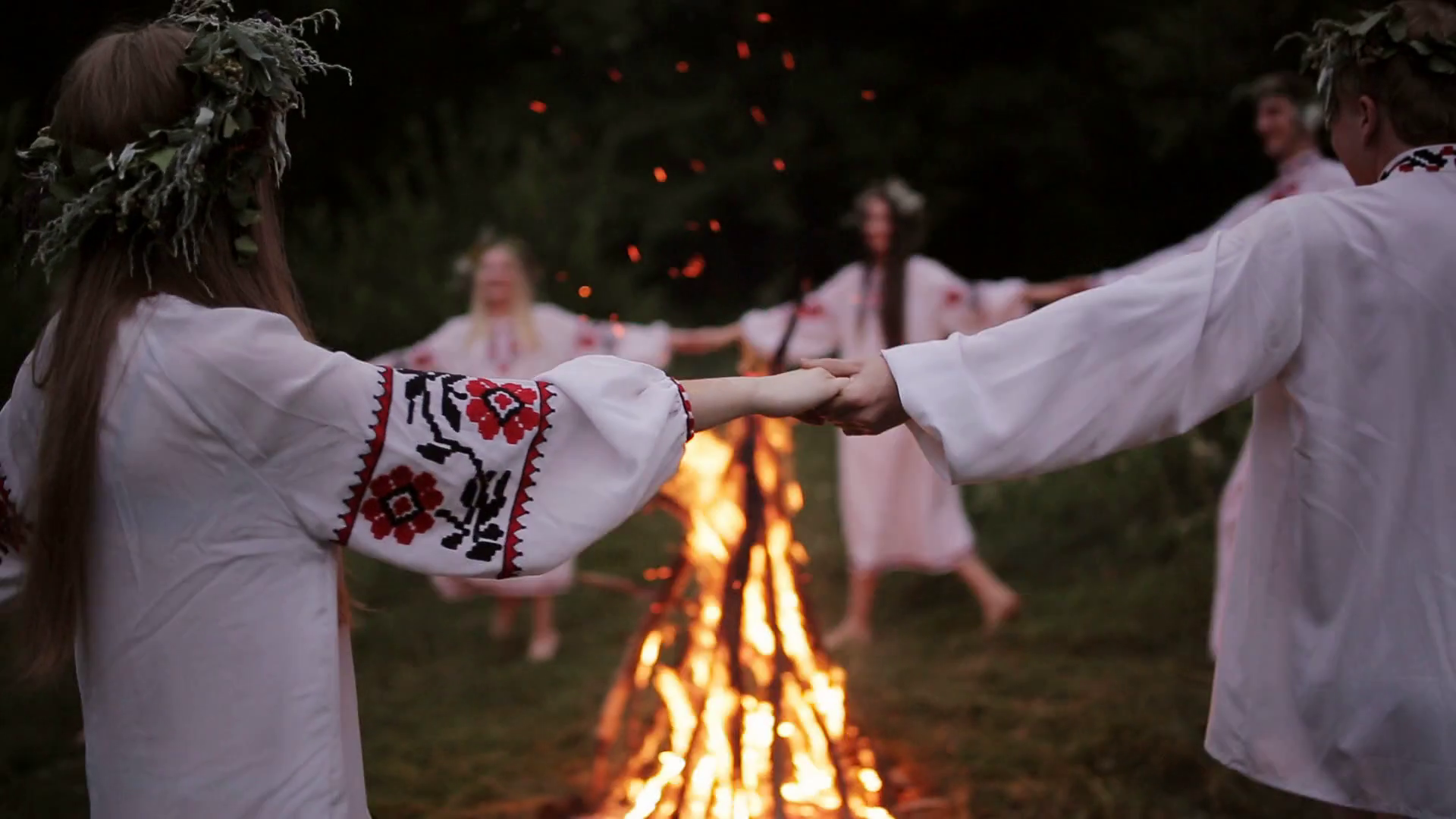 Midsummer Celebration: Traditional Slavic Stock Footage SBV-311463764 ...