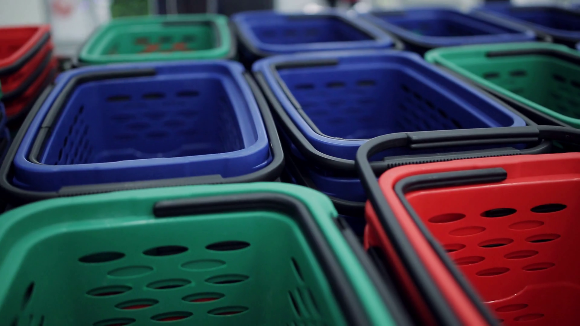 Multicolored Shopping Basket In Supermarket Stock Footage SBV-311462019 ...