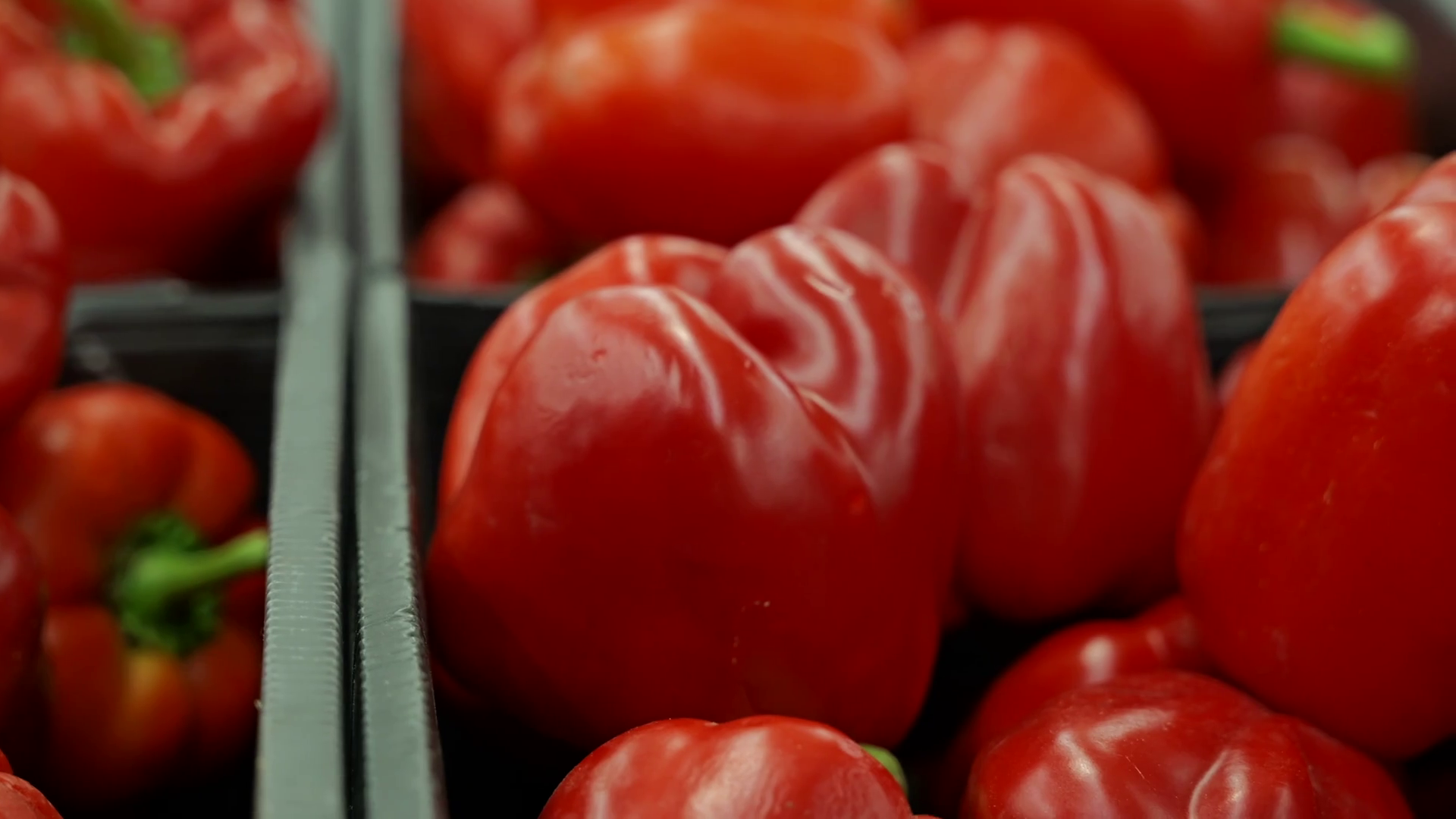Close-up Of Big Red Pepper Takes Woman's Stock Footage SBV-348420673 ...