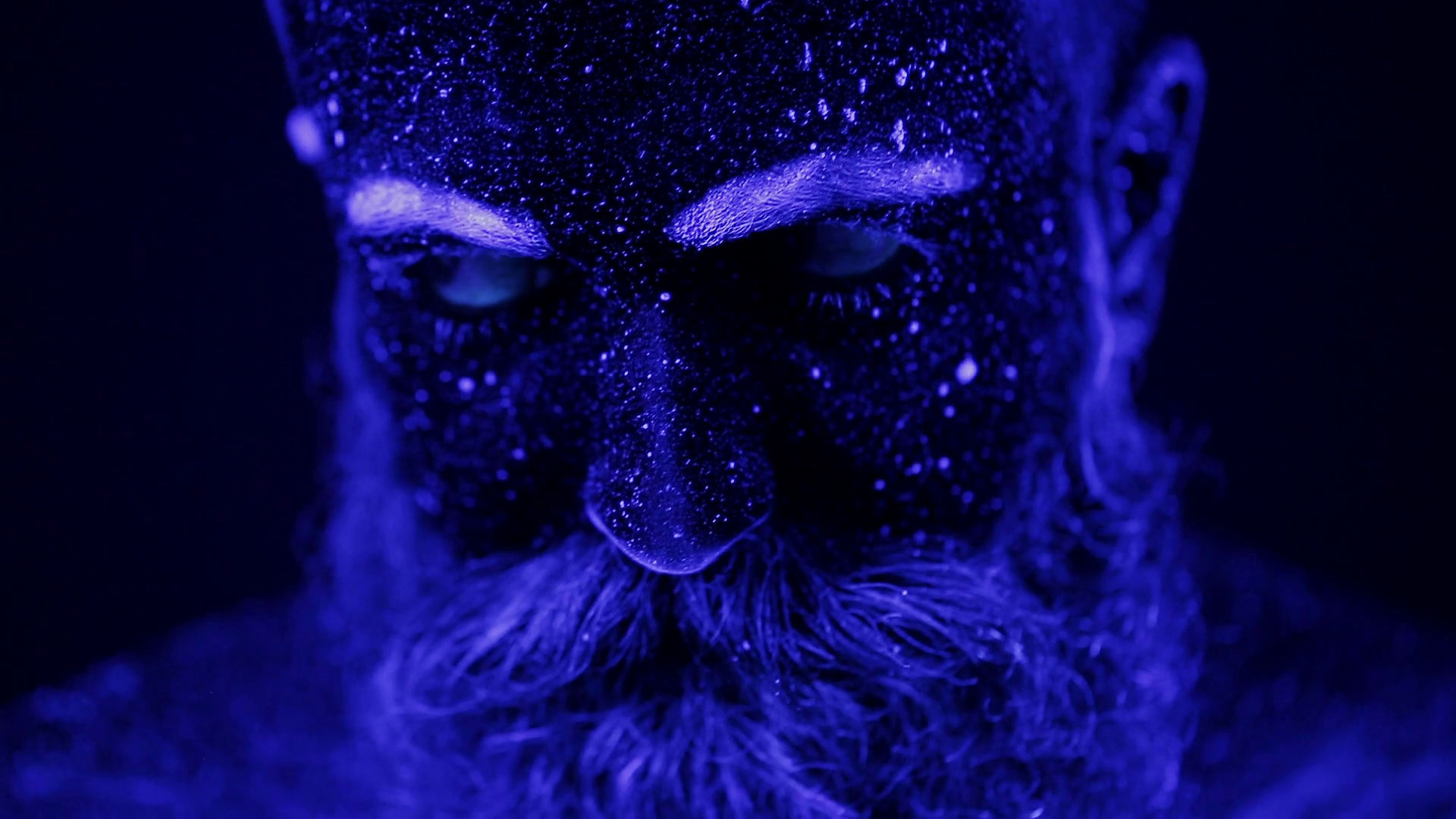 A Terrible Bearded Man In Ultraviolet Light Stock Footage SBV-317735861 ...
