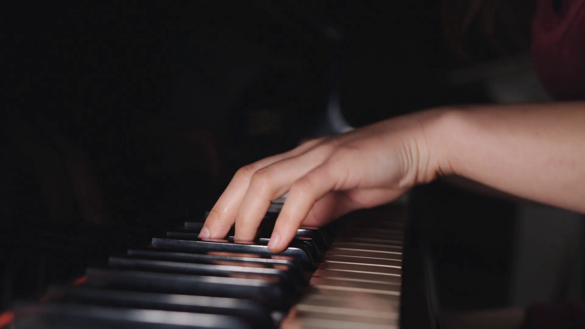 Close Up Fingers Of Woman Pianist At Rusty Stock Footage SBV-338763624 ...