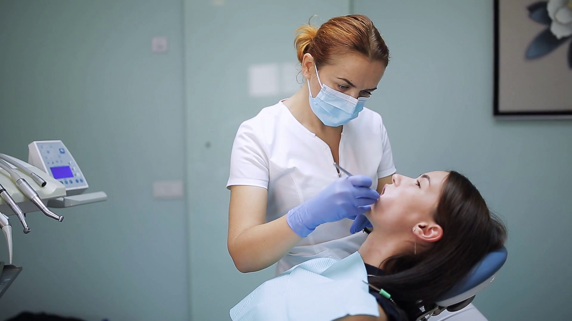 Dentist Checkup Dentist Checking Woman Stock Footage SBV-318034641 ...