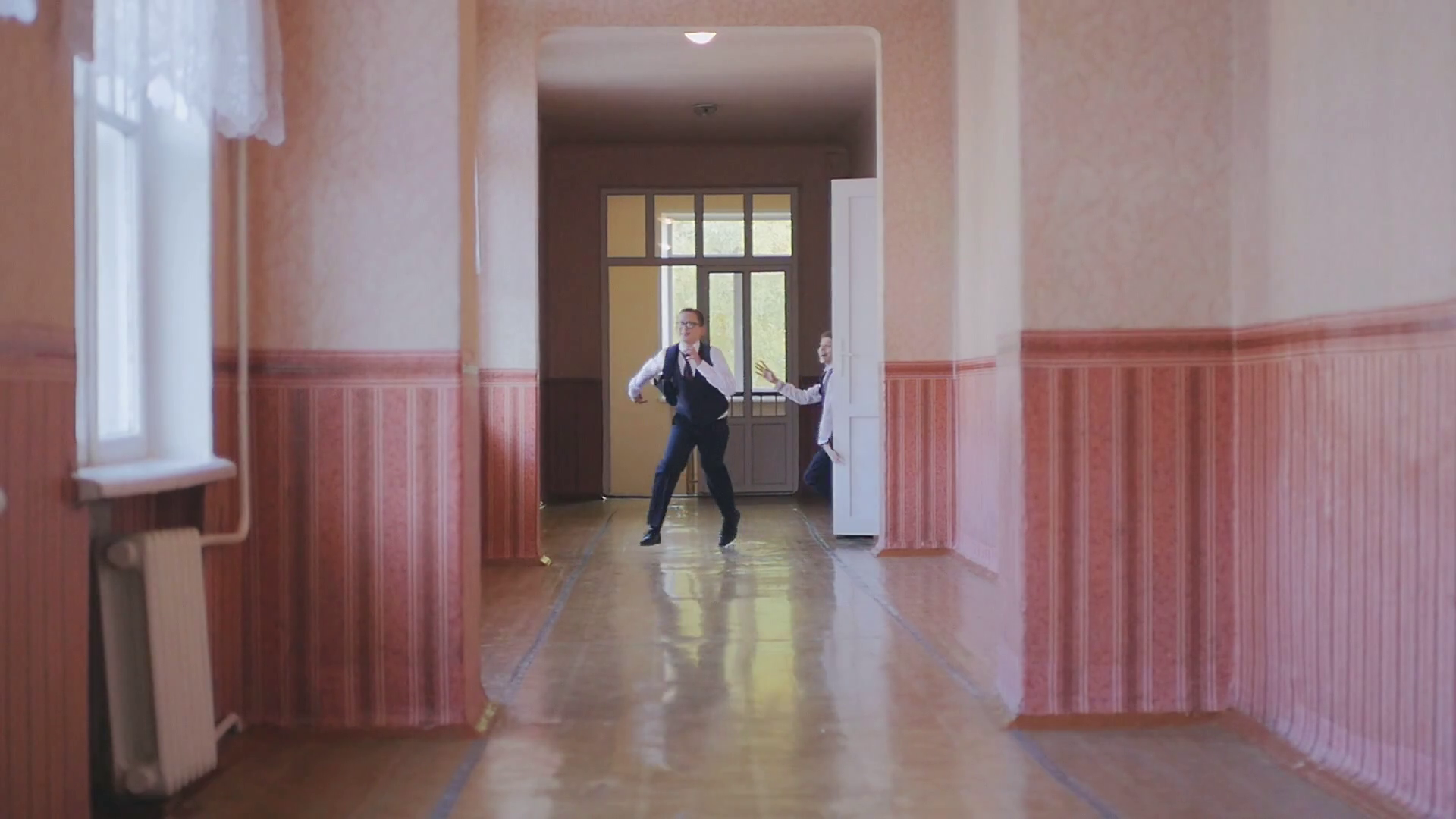 Happy Students Run Out Of Classroom Run Down Stock Footage SBV ...
