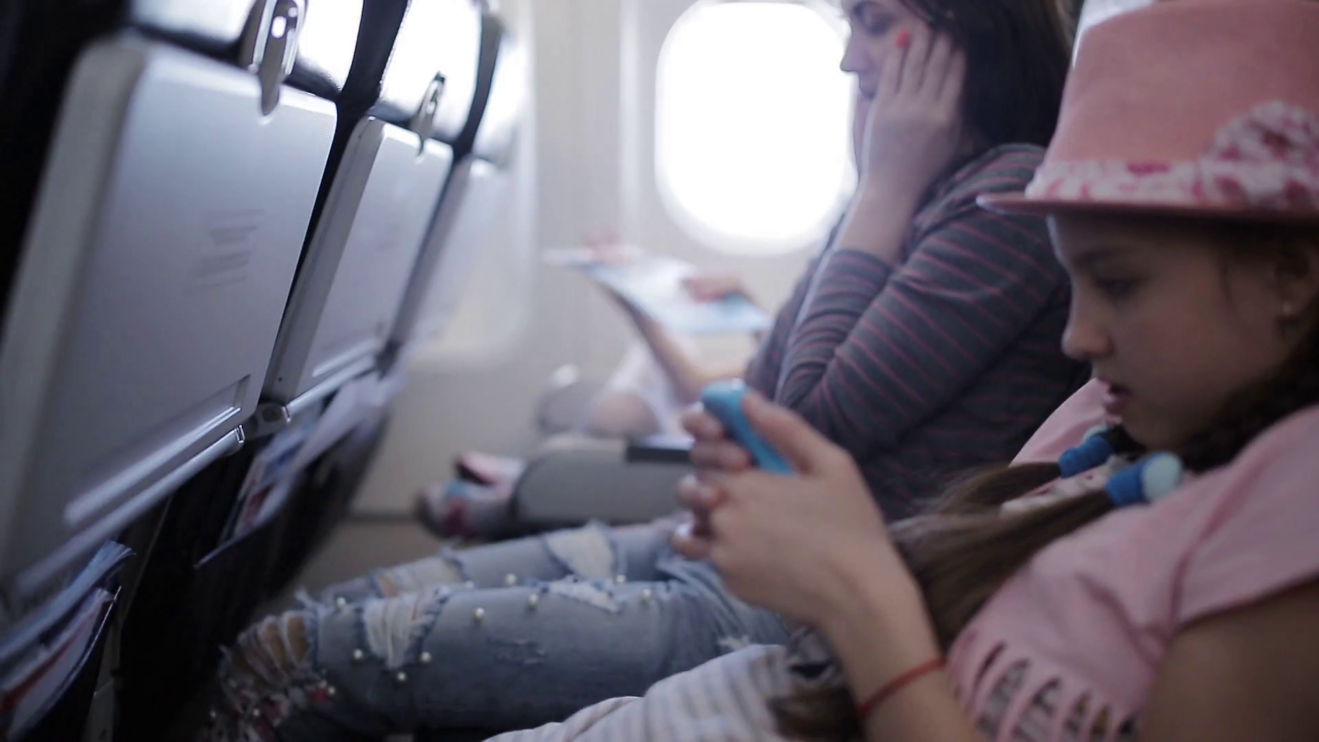 Woman On Plane Vomited In Paper Bag Traveler Stock Footage SBV ...
