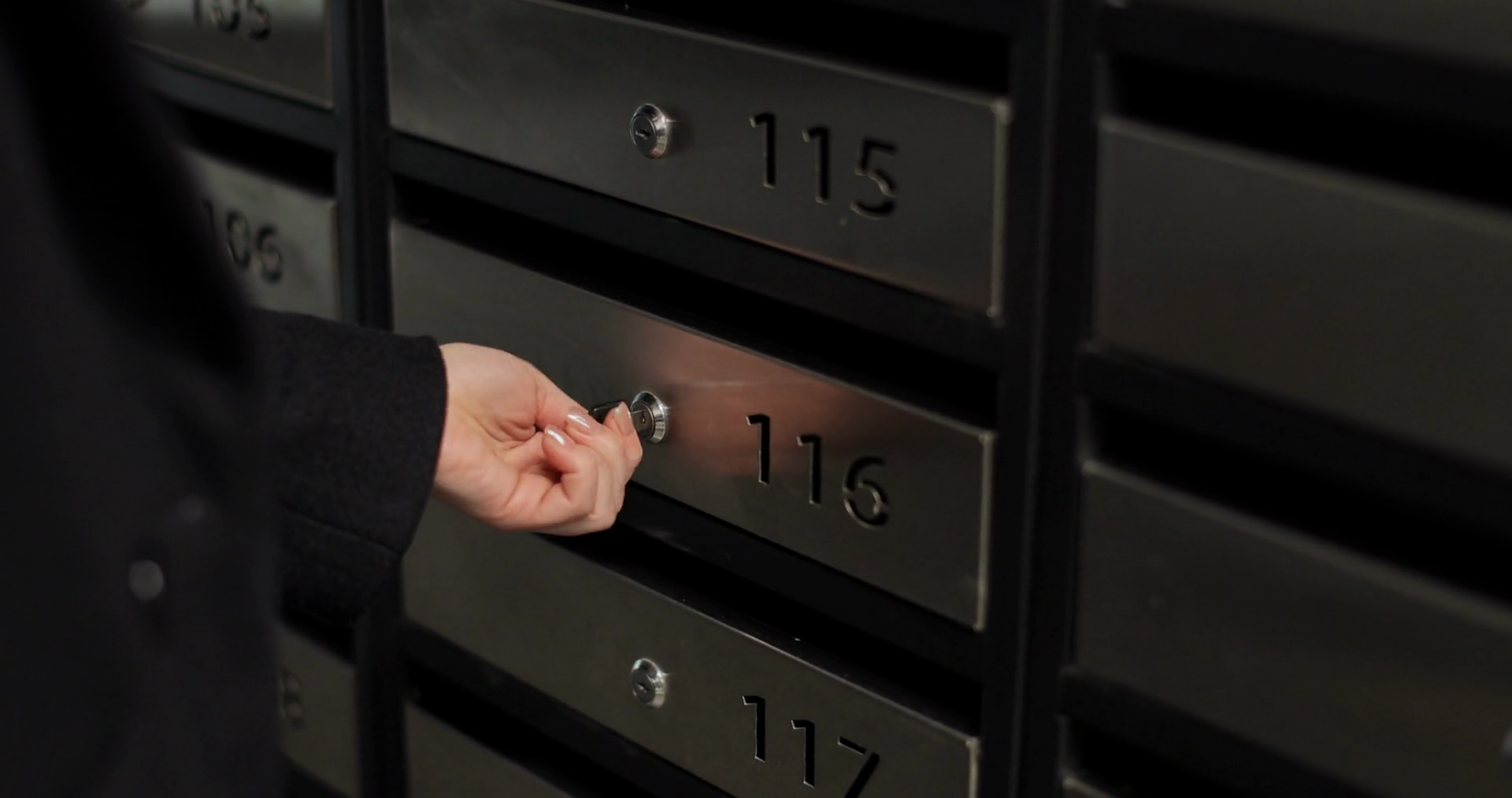 Close-up Woman Is Opening Mailbox Taking Out Stock Footage SBV ...