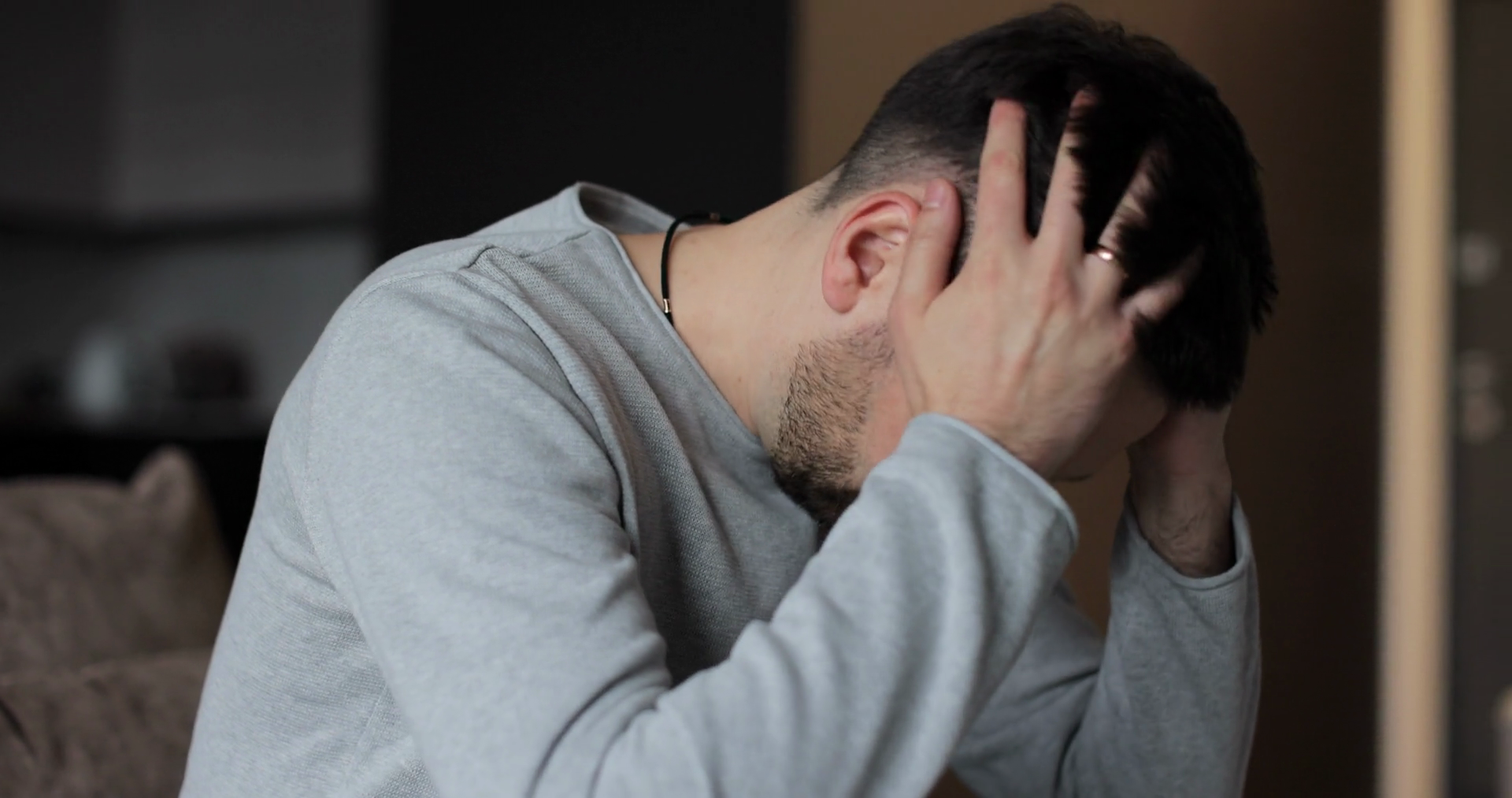 Young Man Feels Concerned Due To Bad Life Stock Footage SBV-351818341 ...