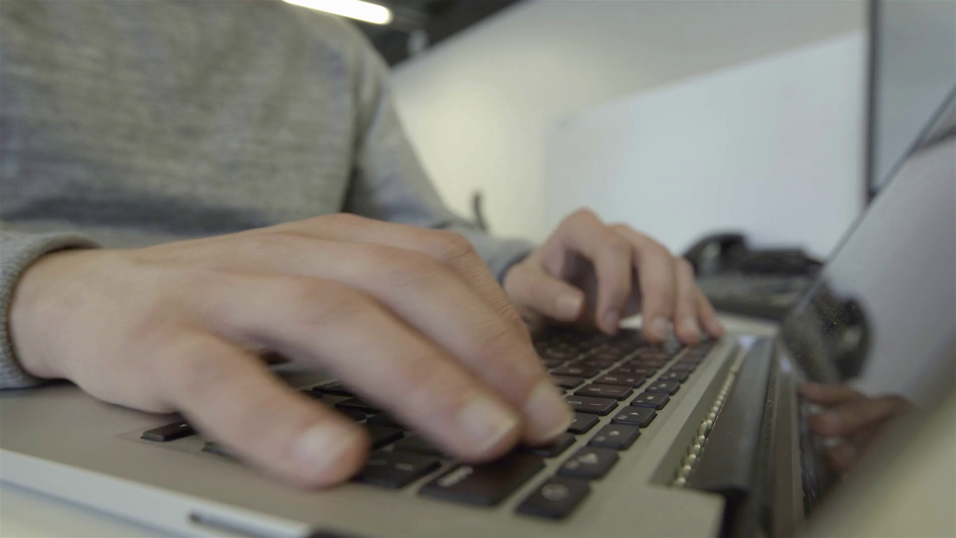 Man Typing On Laptop Computerman Hands Stock Footage SBV-307943907 ...