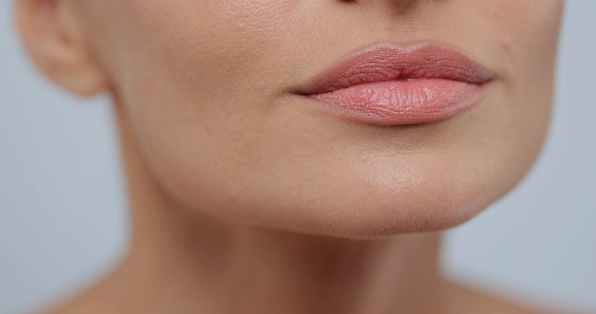 Close Up Feminine Lips Chin Applying Anti Stock Footage SBV-346794240 ...