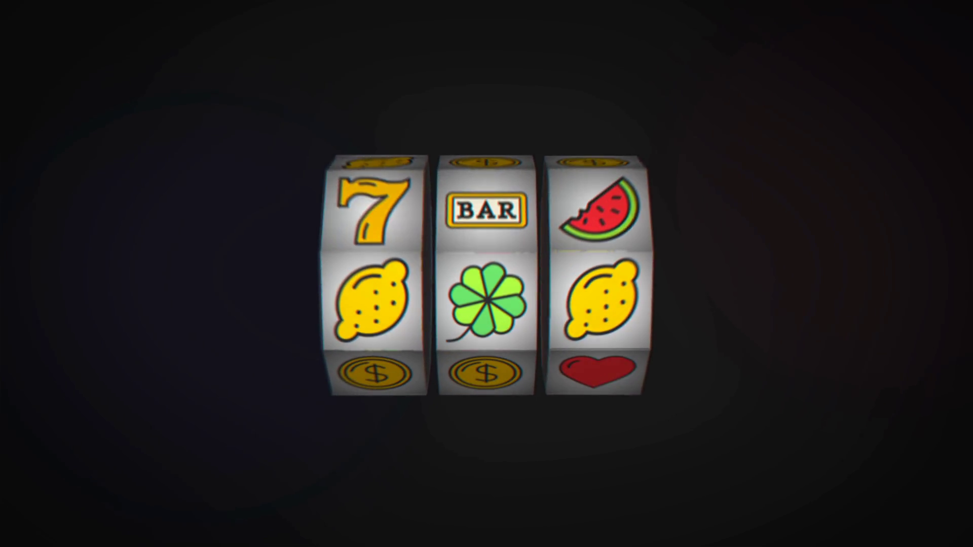 Animated slot machine reels spin. Slot machine with fruit icons. Motion ...
