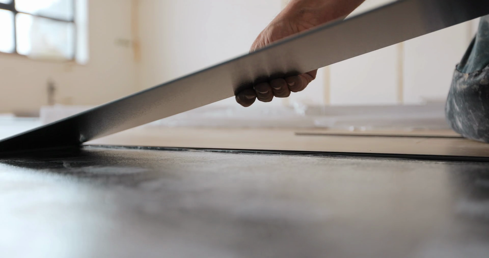 The Process Of Laying Laminate In New Stock Footage SBV-347613472 ...