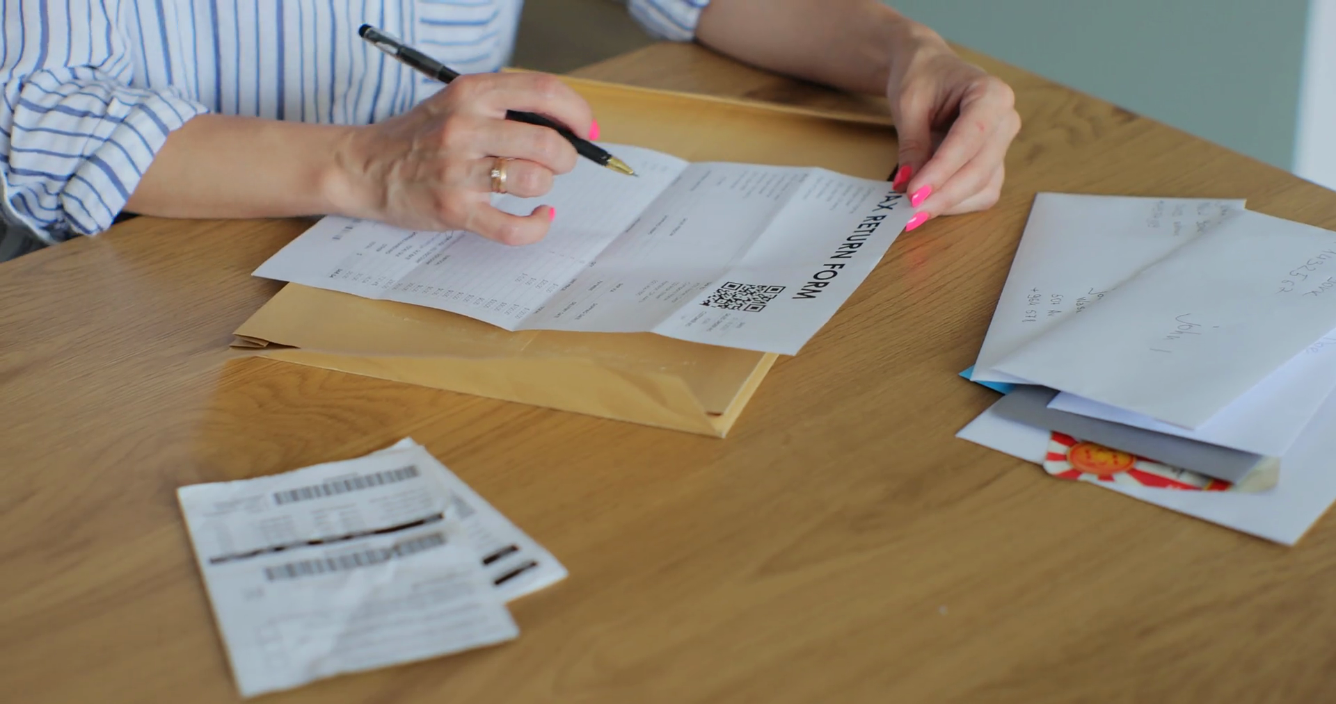 Close Up Female Hands Putting Letter In Stock Footage SBV-347773739 ...