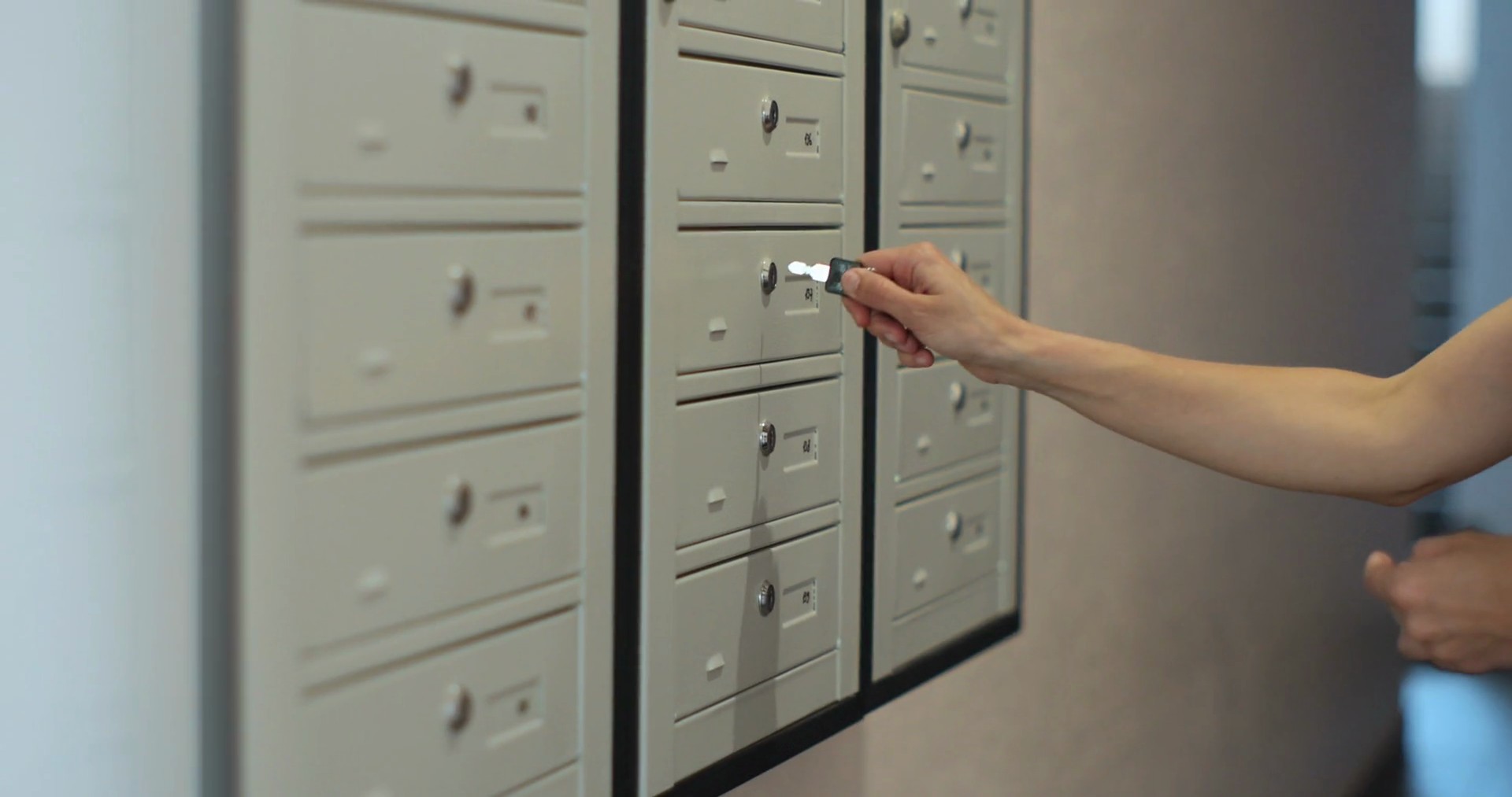 Young Woman Checking Mailbox Opening Postbox Stock Footage SBV ...
