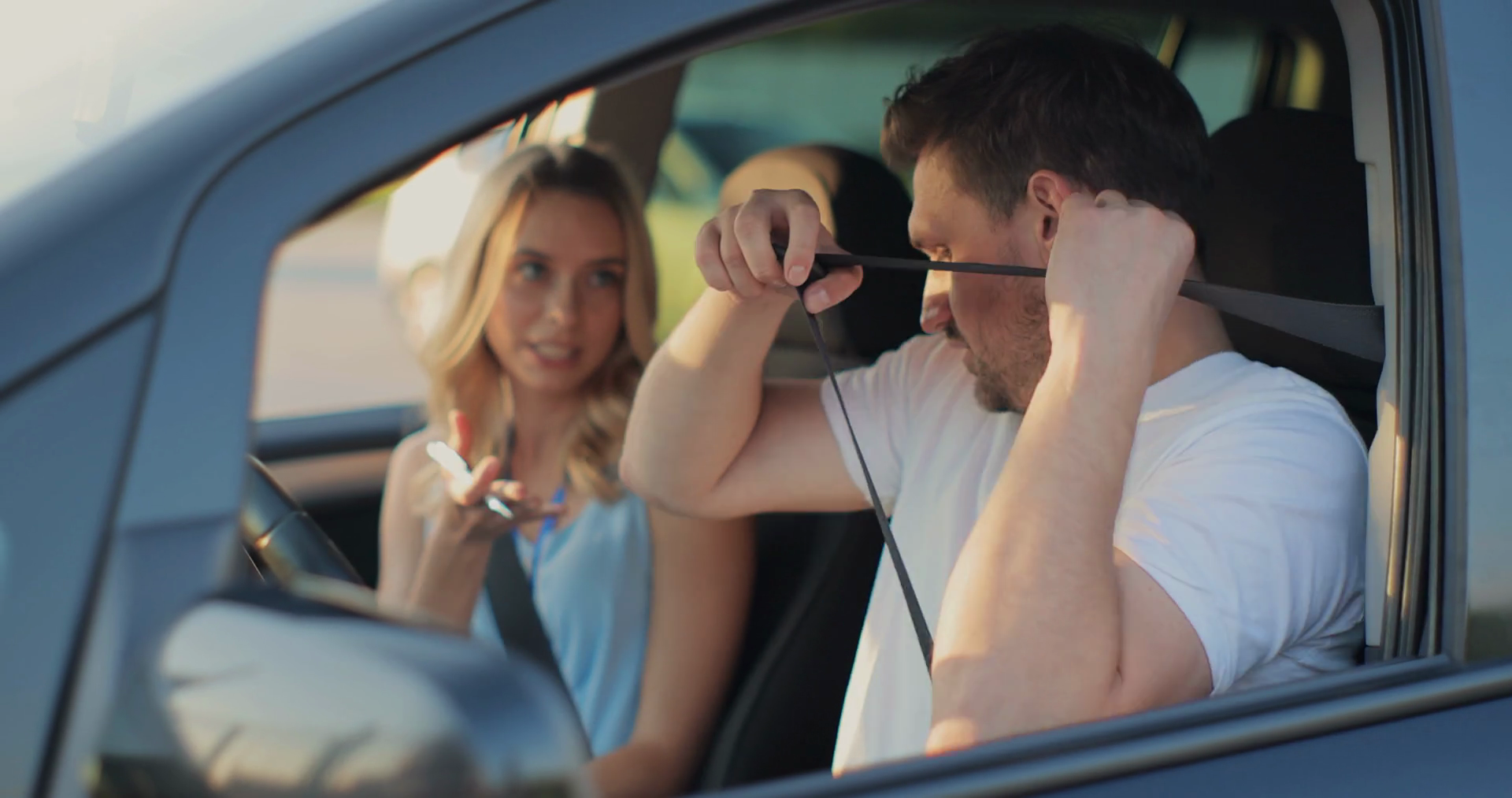 Young Man Driving School Instructor With Stock Footage SBV-348425508 ...