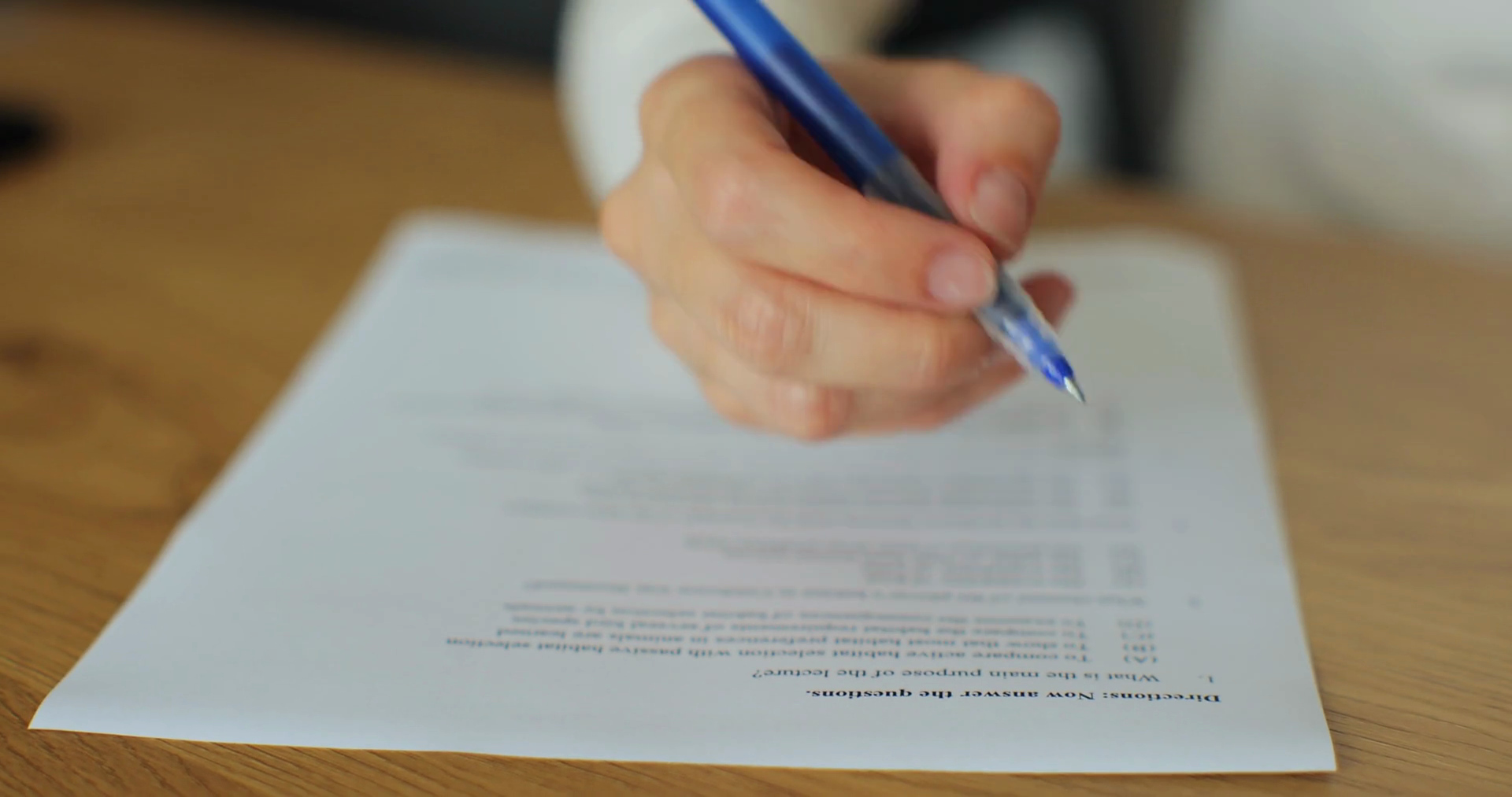 Student Writing Educational Test English Stock Footage SBV-348460127 ...