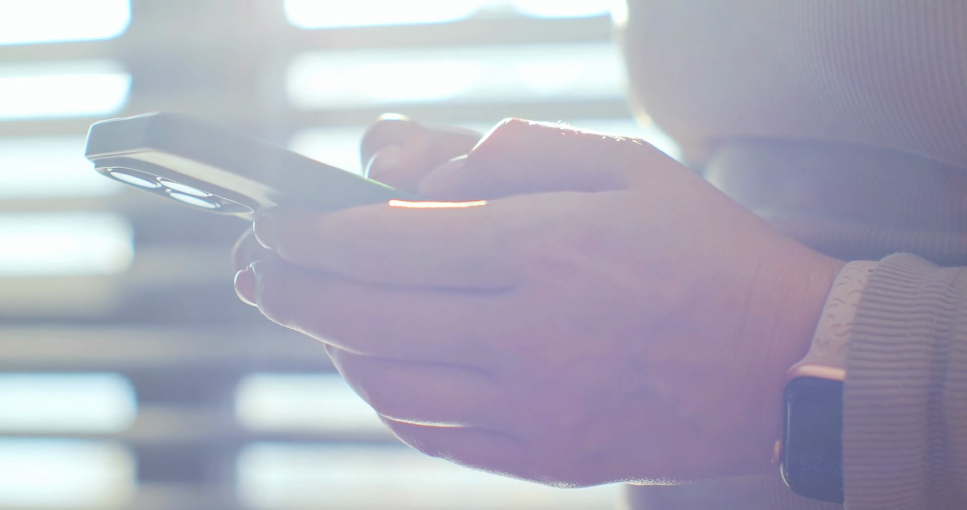 Hand Of Woman Using Texting Mobile Phone At Stock Footage SBV-348611971 ...