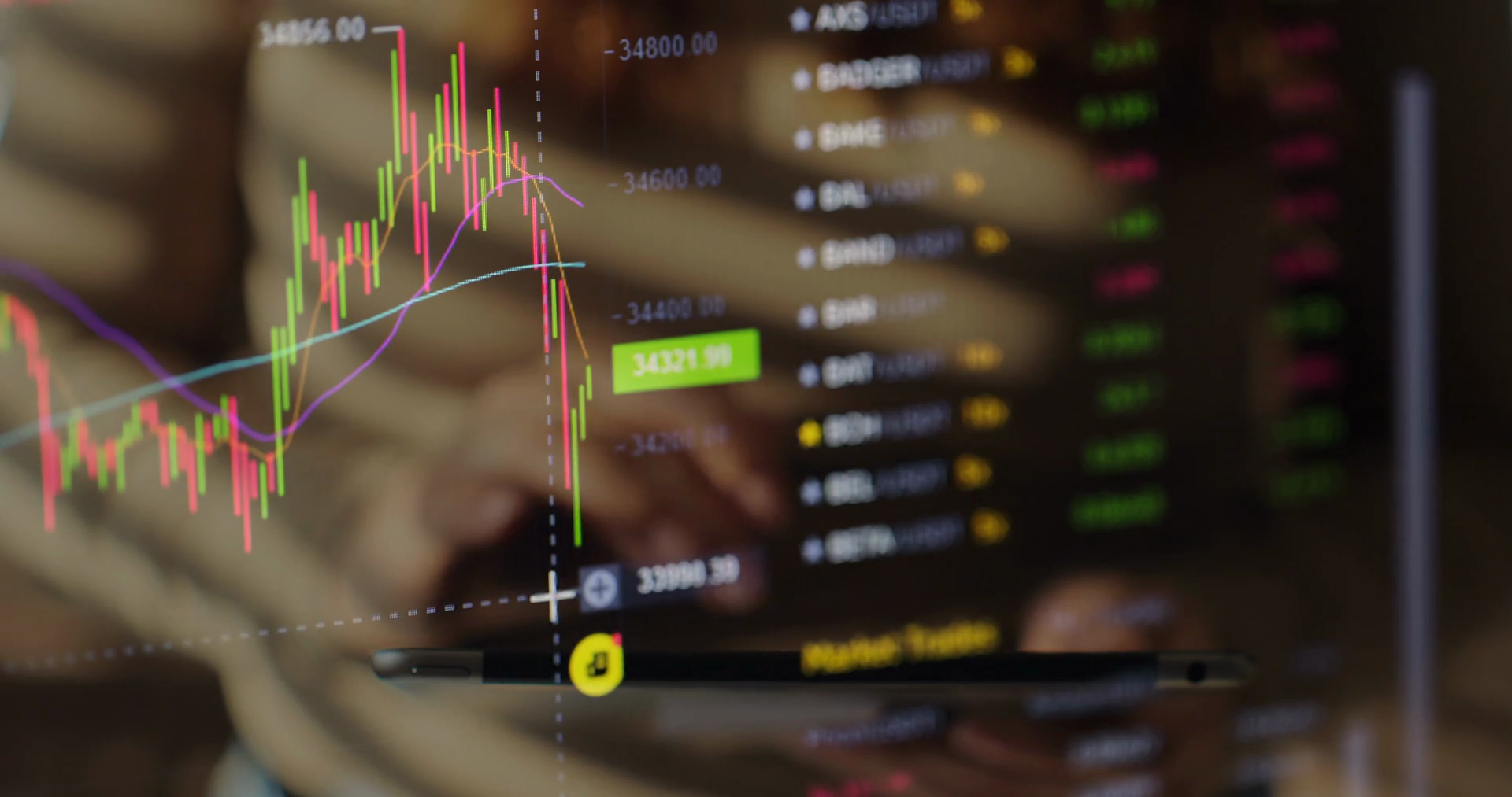 Smartphone Screen With Stock Charts Data Stock Footage SBV-348633430 ...