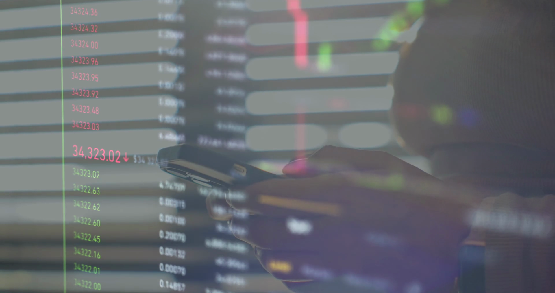 Smartphone Screen With Stock Charts Data Stock Footage SBV-348630083 ...