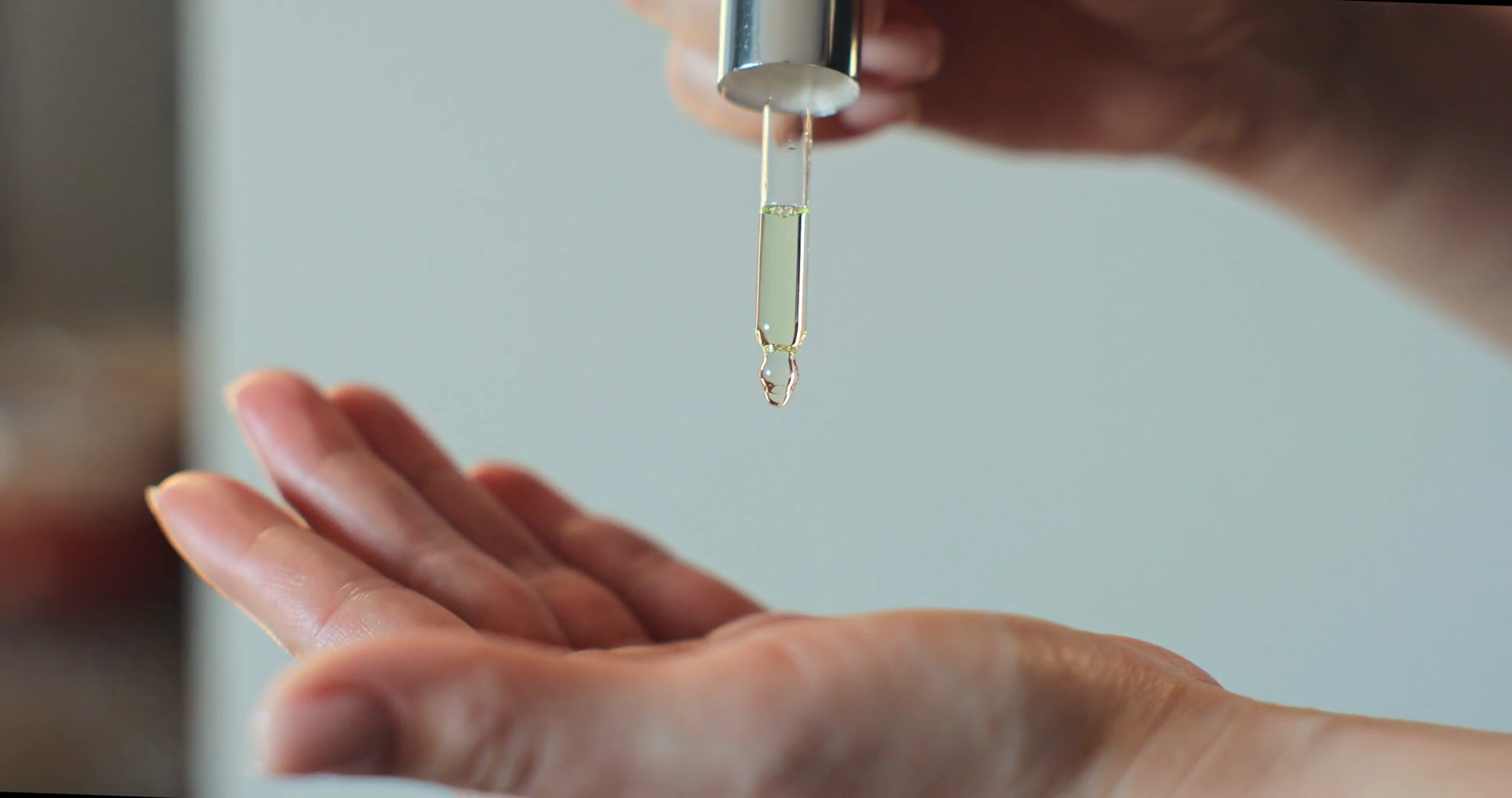 Woman Drips Cosmetic Oil On Hand From Stock Footage SBV-348714376 ...