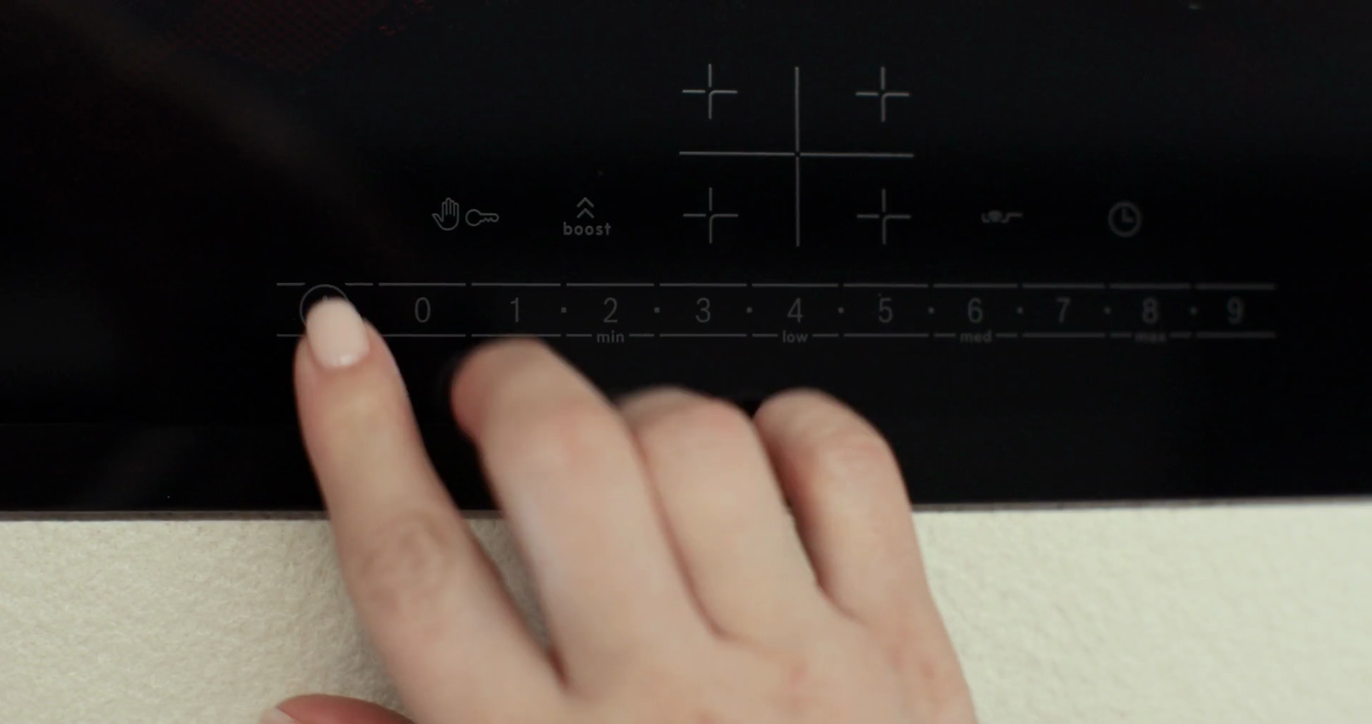 Woman Hand Includes Electric Stove Touch Stock Footage SBV-348721888 ...