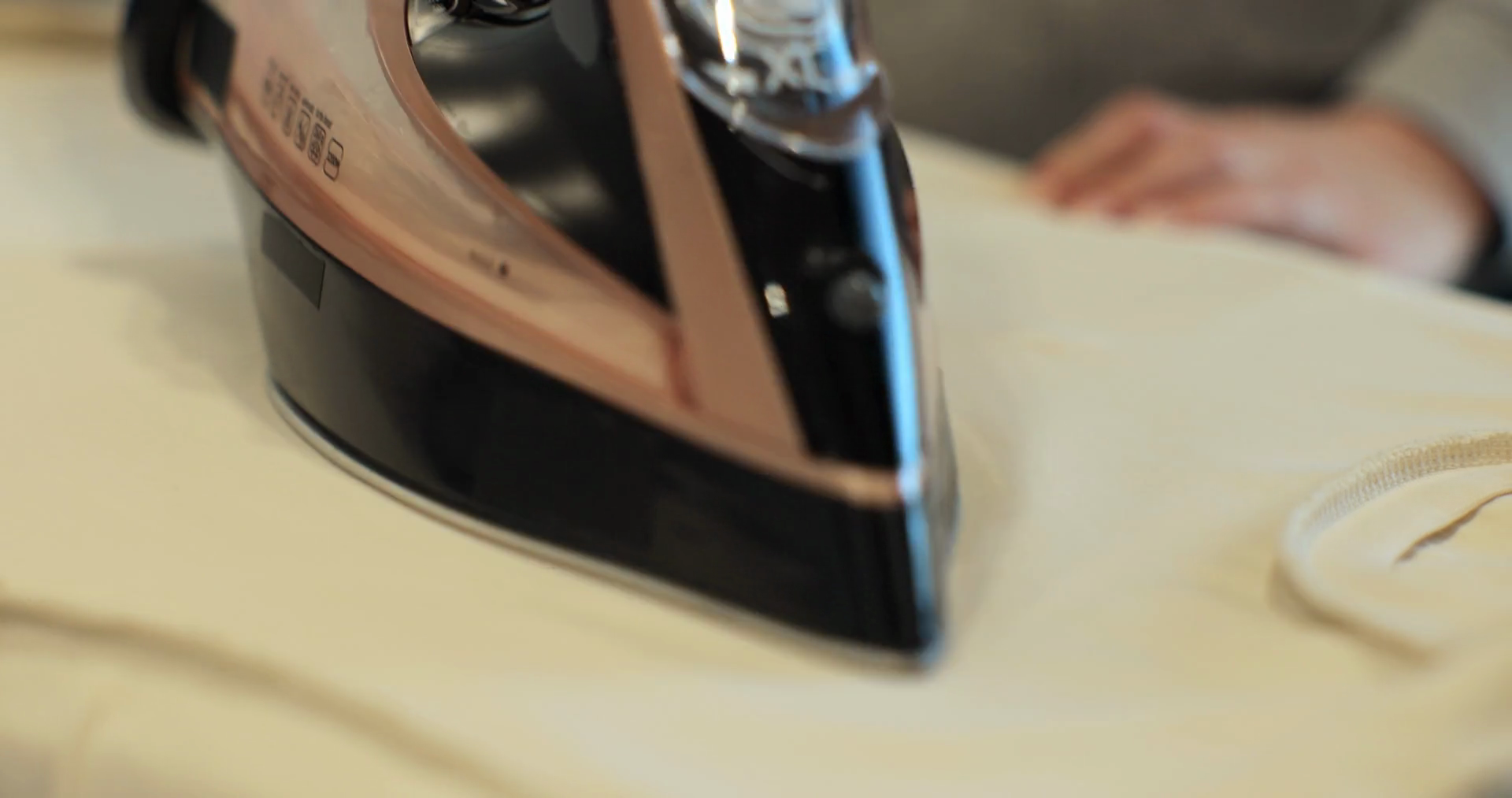 Close Up Of Woman Ironing Clothes On Ironing Stock Footage SBV ...