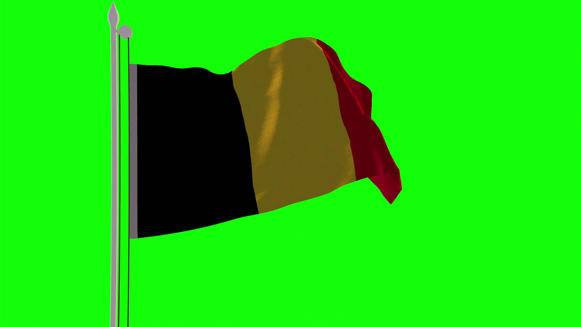 4k Belgium Flag Is Fluttering On Green Stock Footage SBV-313179822 ...