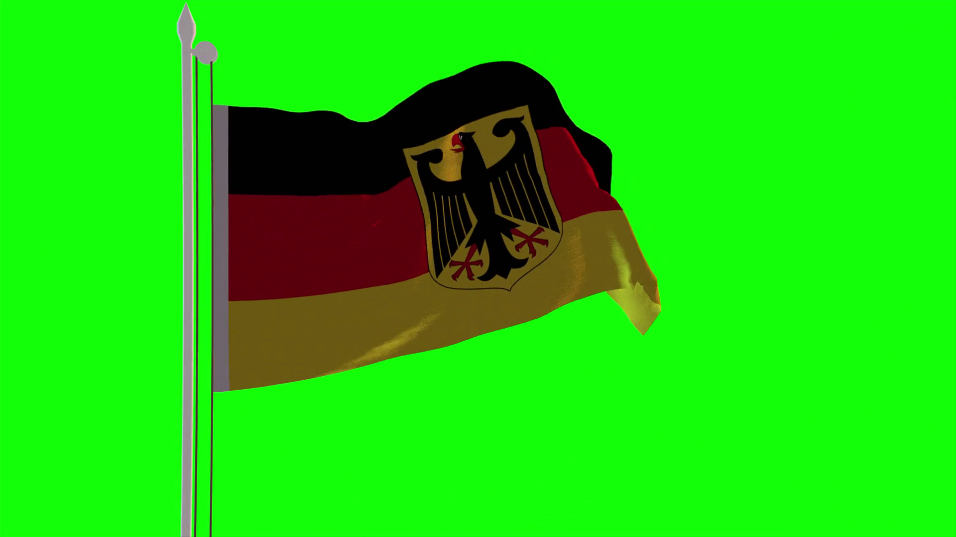 4k Germany Flag Is Fluttering On Green Stock Footage SBV-313179703 ...