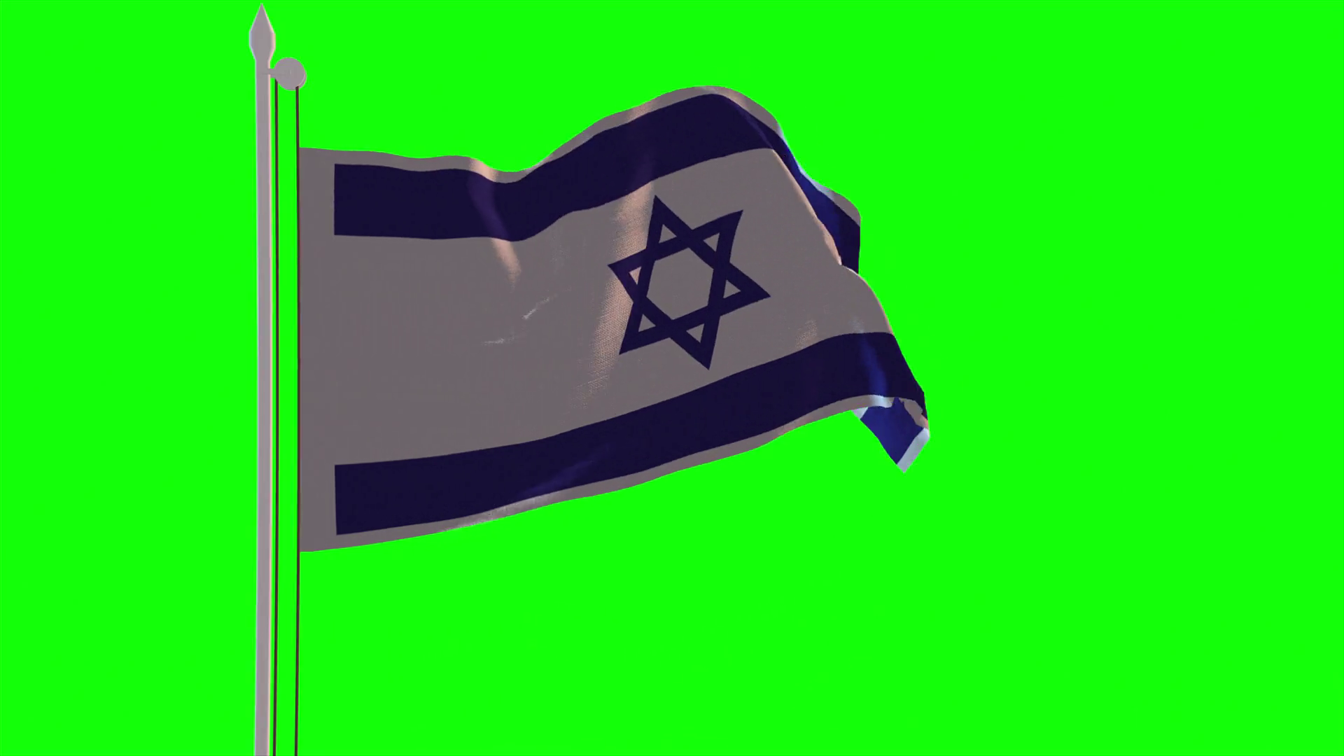 4k Israel Flag Is Fluttering On Green Stock Footage SBV-313179977 ...