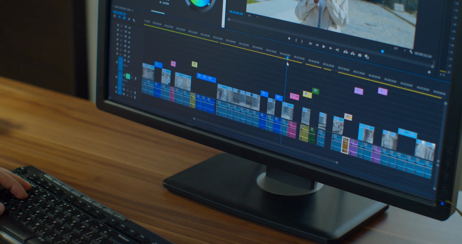 Close Up Of Male Video Editor's Hands Works Stock Footage SBV-338374932 ...