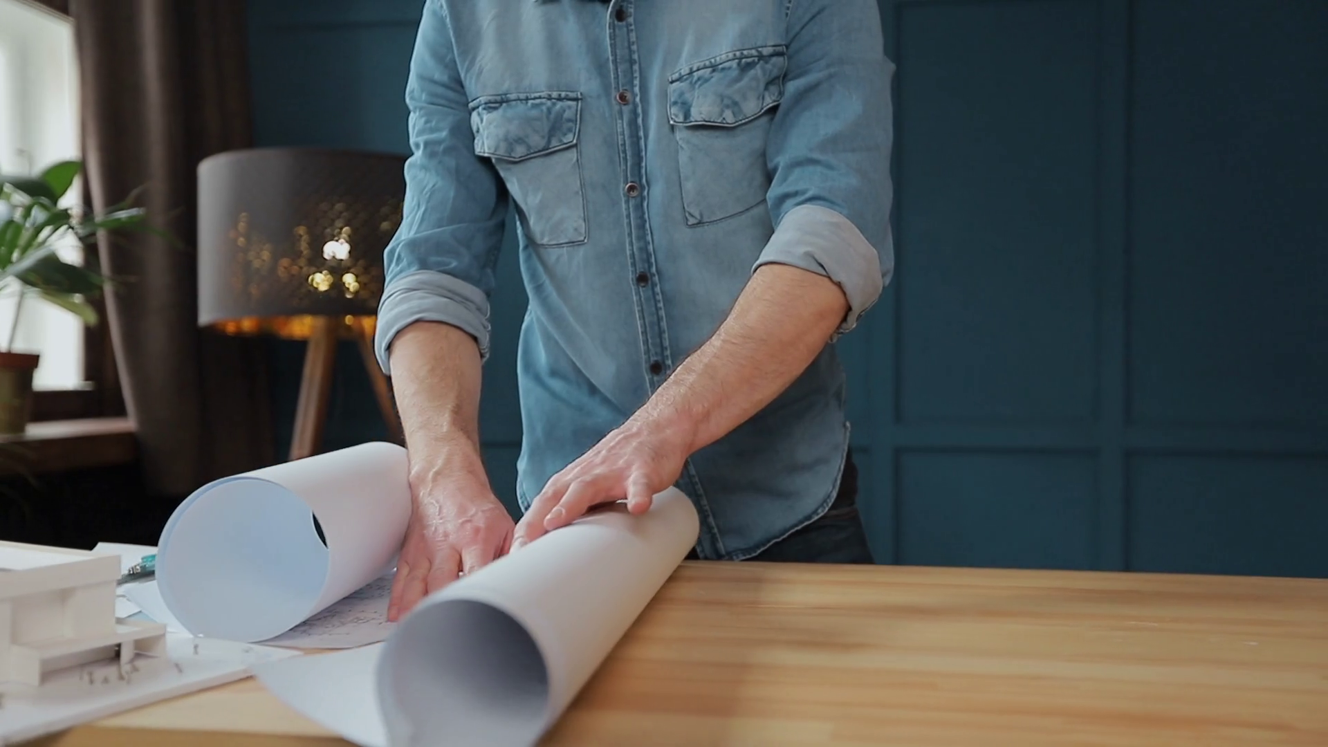 Young Man Checking Construction Drawings In Stock Footage SBV-333745948 ...