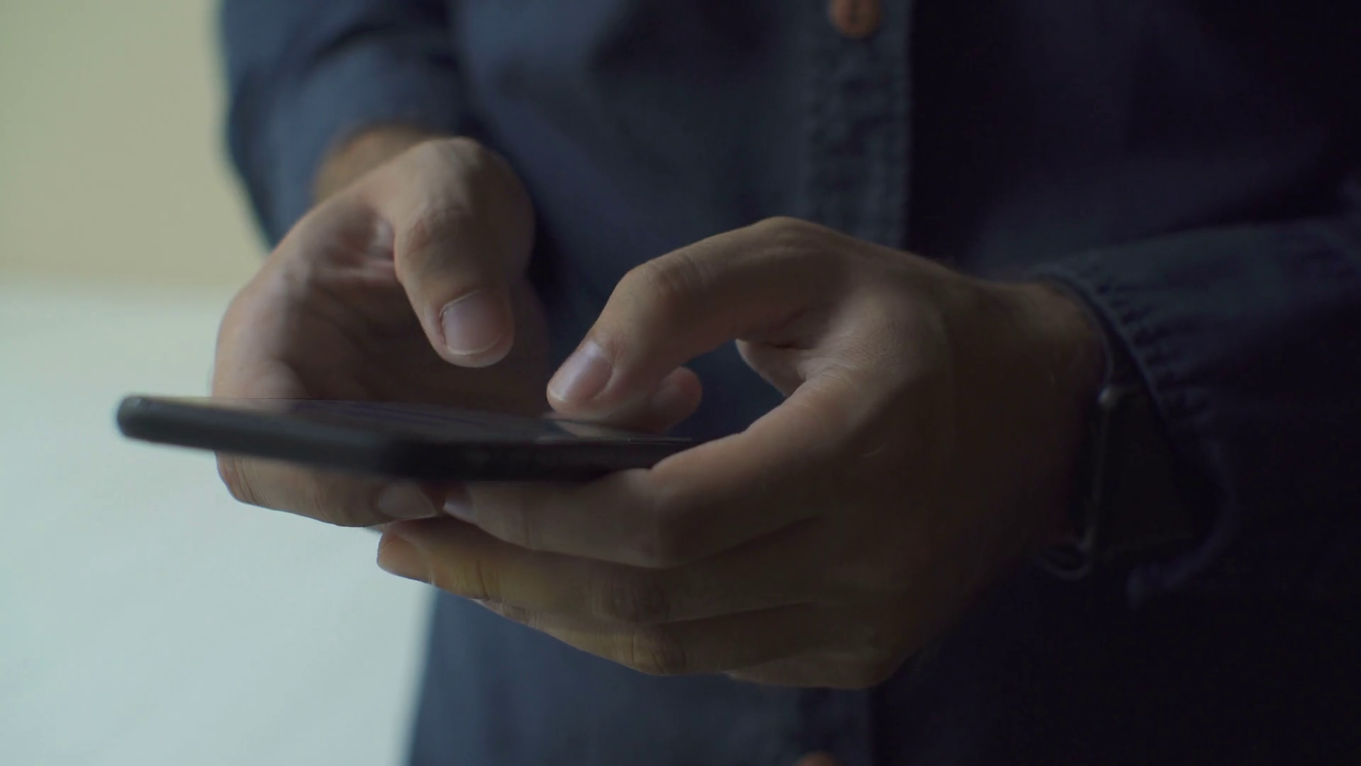 Man Texting On Smartphone Close-up Shot Stock Footage SBV-316931434 ...