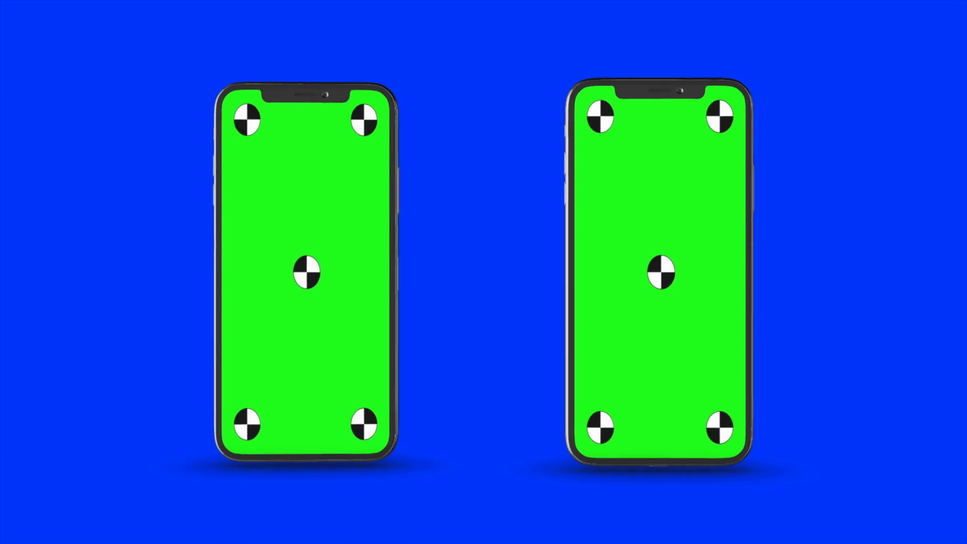Two Smartphones On Blue Background Easy Stock Motion Graphics SBV ...