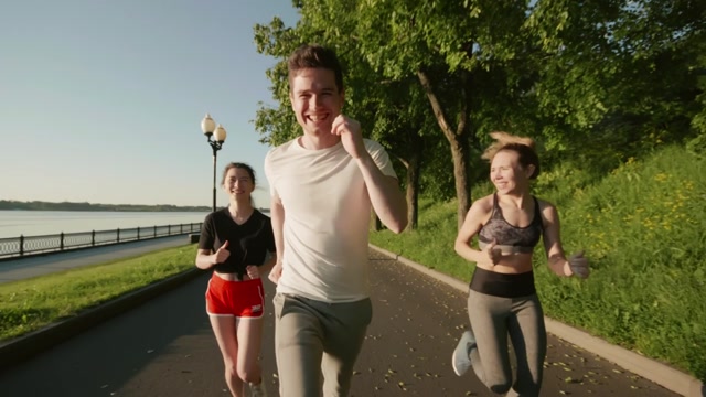 Talking While Jogging Stock Footage: Royalty-Free Video Clips - Storyblocks