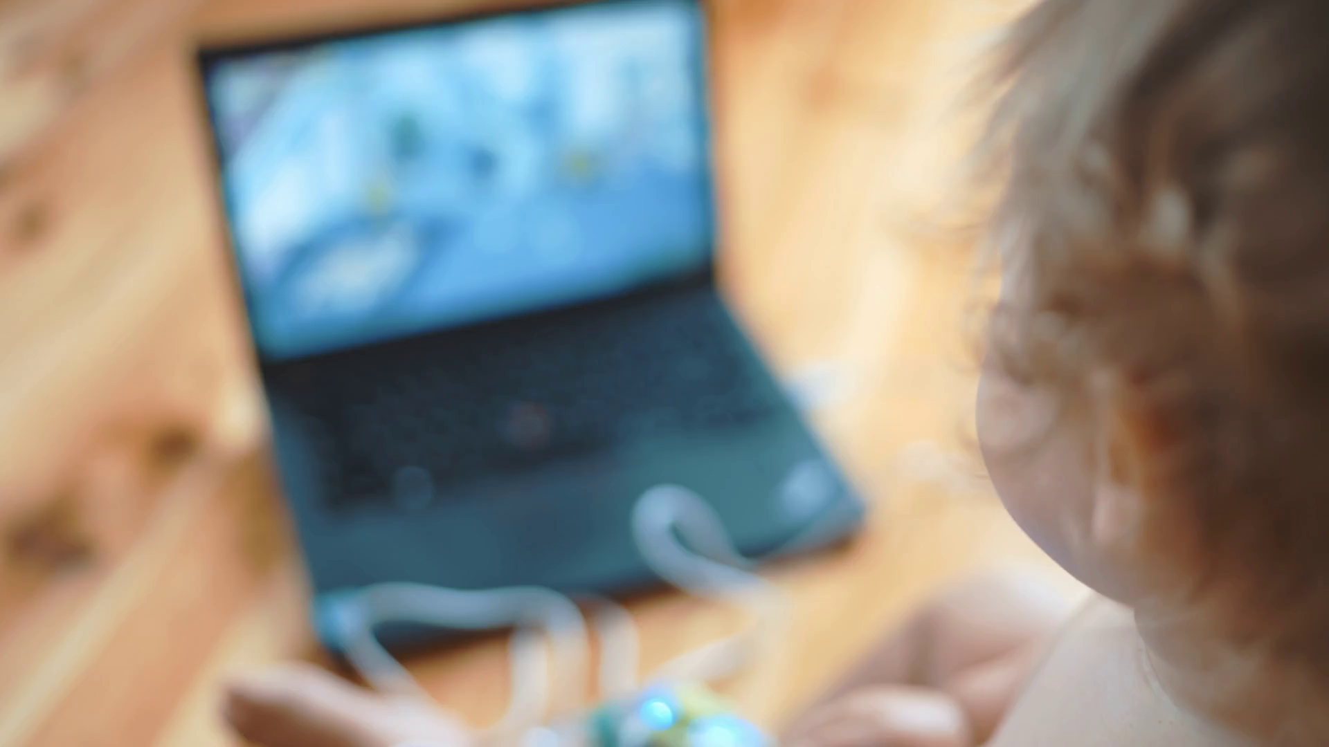Happy Pretty Toddler Boy Playing Video Game Stock Footage SBV-351744240 ...