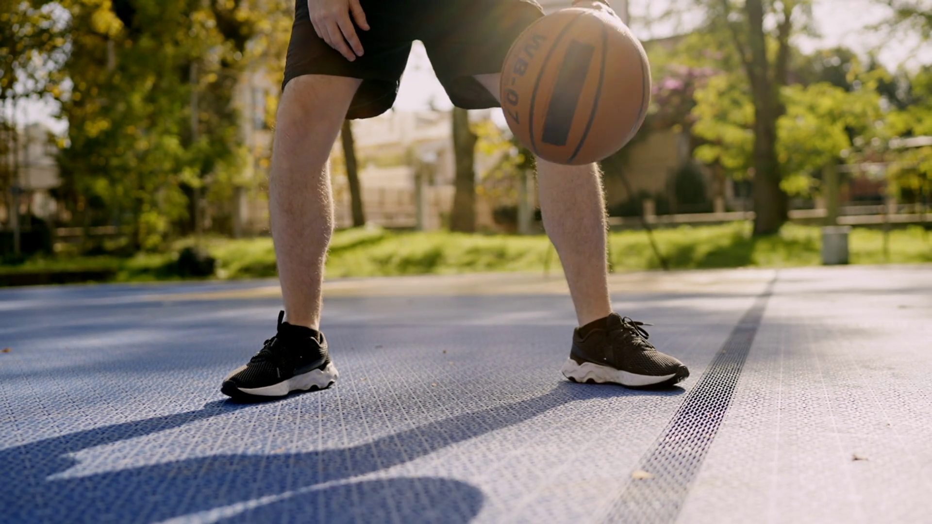 Basketball Guy Taking Rest Outdoors Portrait Stock Footage SBV ...