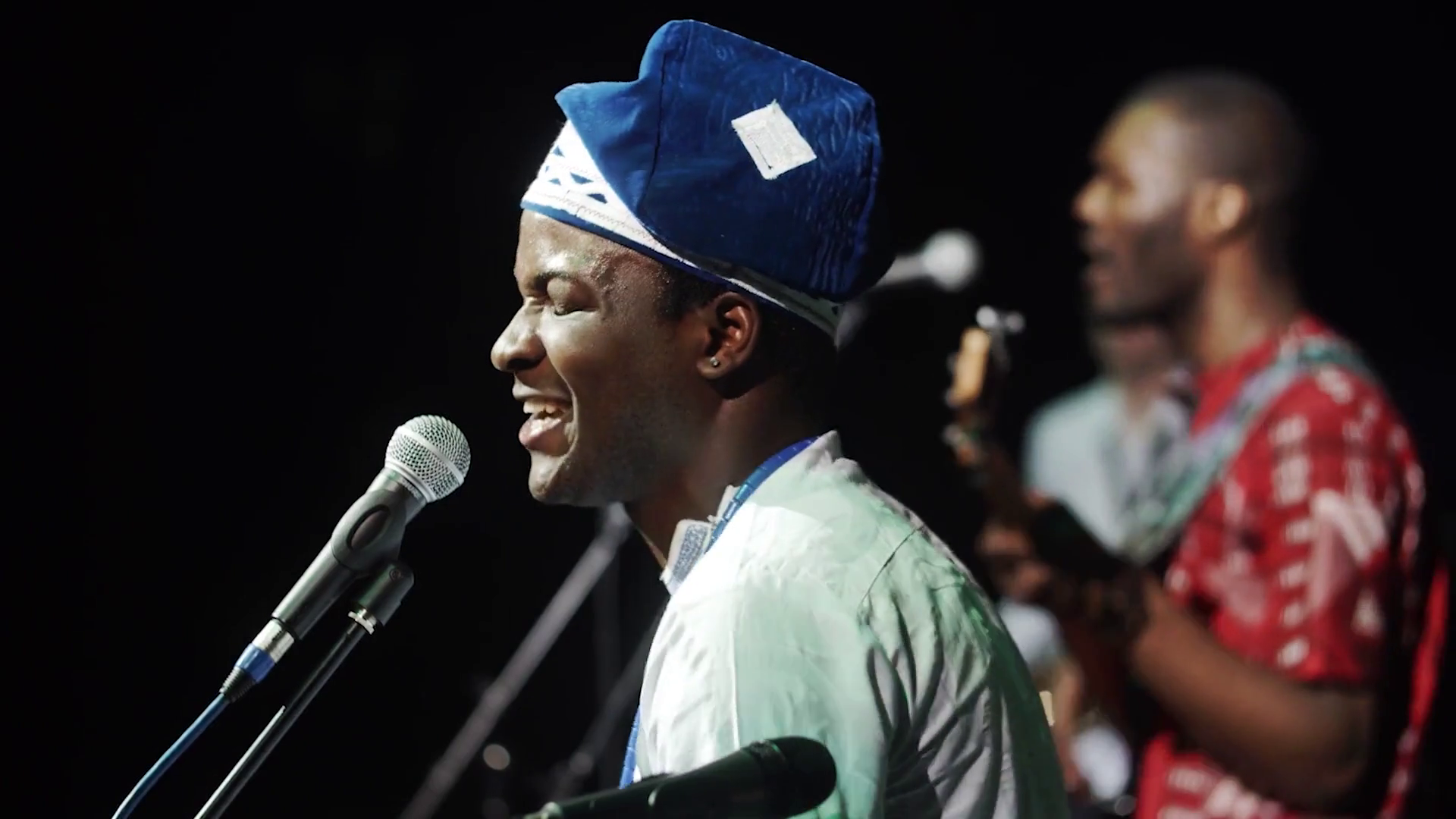 Expressive African Singer With Ethnic Clothes Stock Footage SBV ...