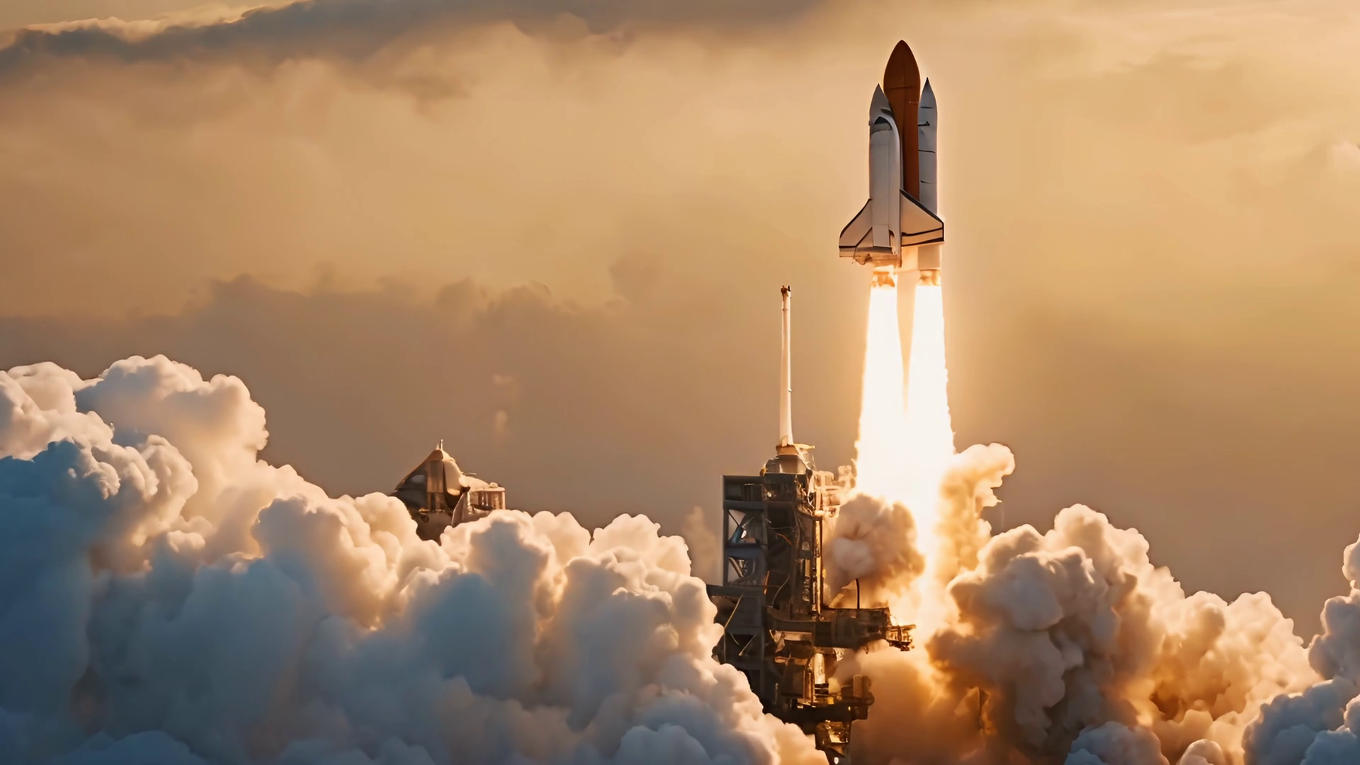 Launch Pad Complex: Successful Rocket Stock Footage SBV-348666366 ...