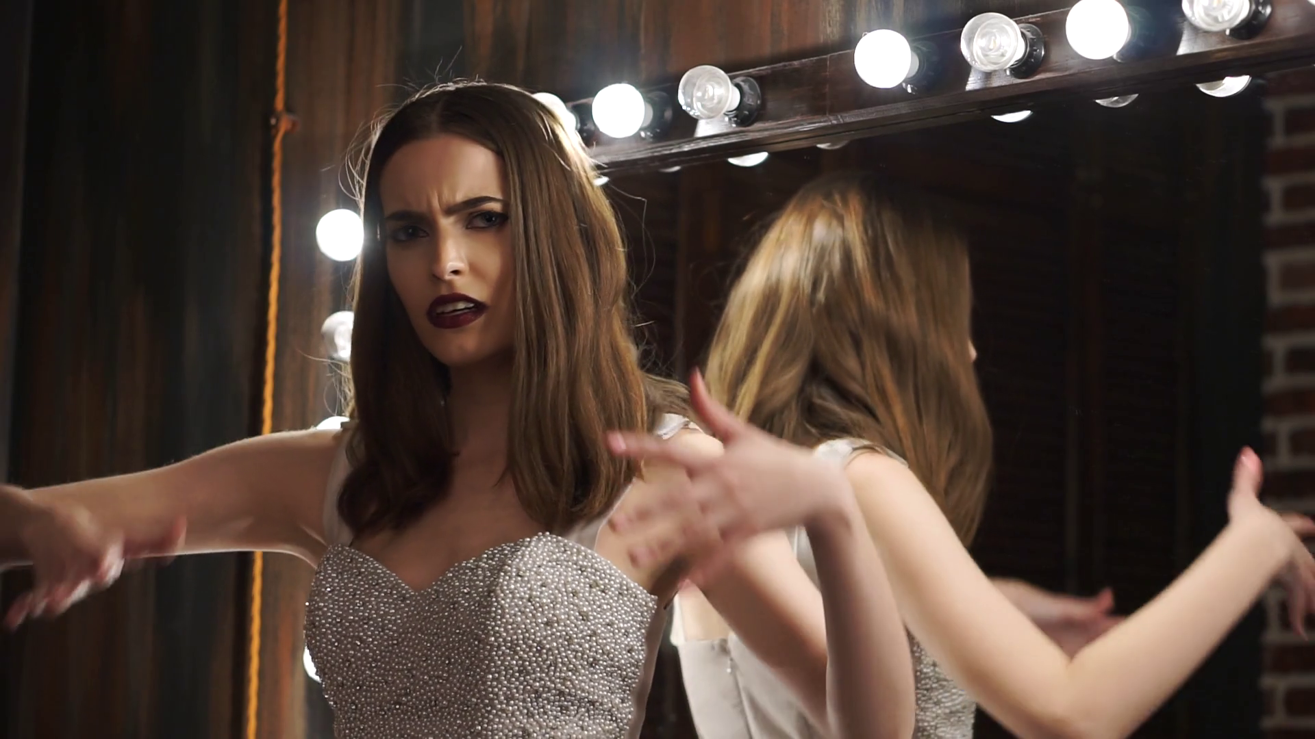 Fashion Portrait Beautiful Woman Having Fun Stock Footage SBV-323727211 ...