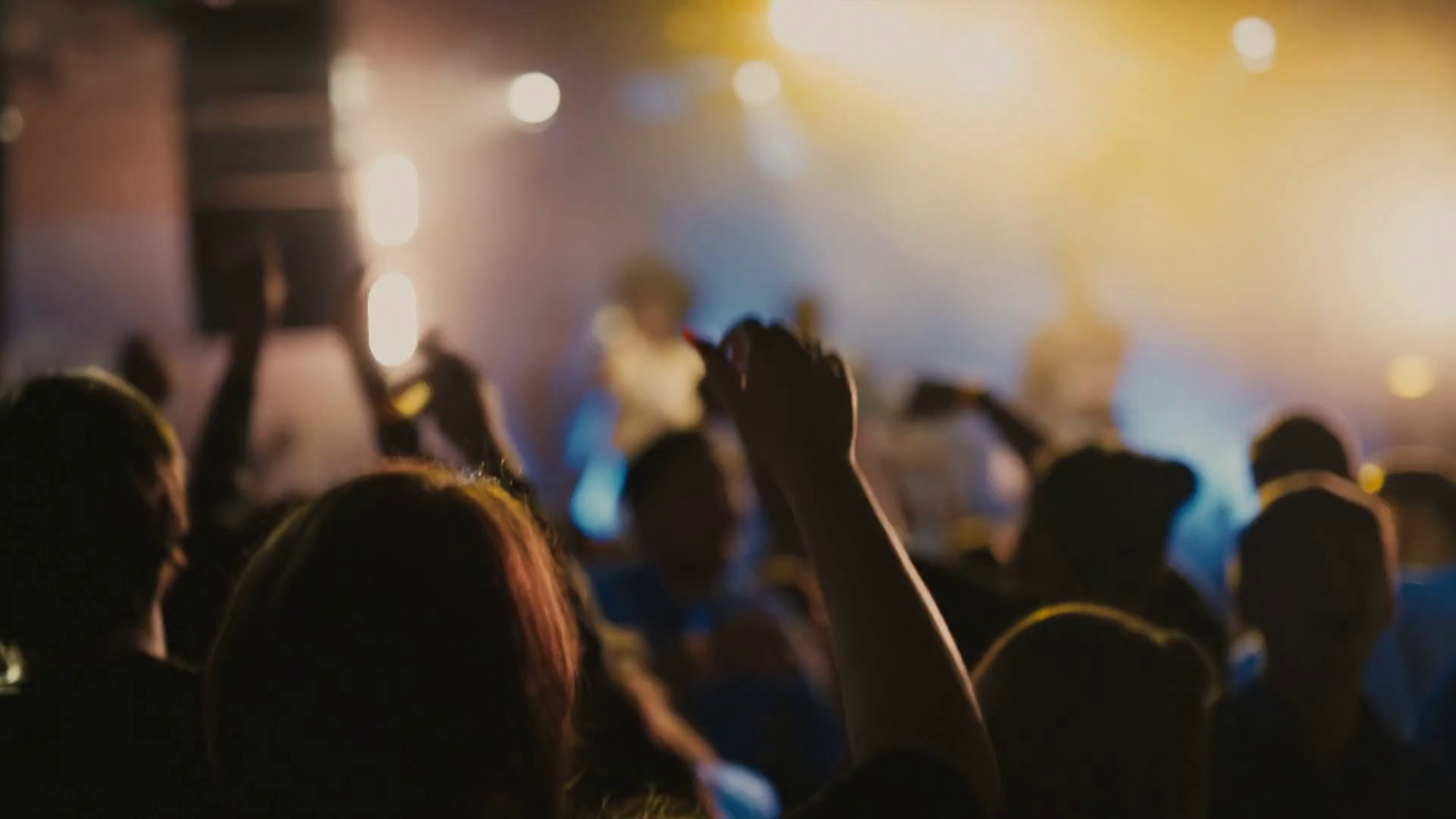 Crowd Waving Hands In Night Club Party Stock Footage SBV-311318371 ...