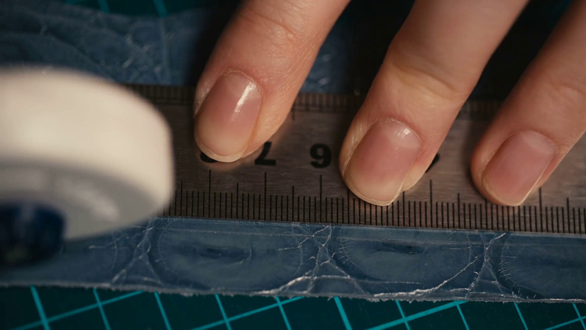 Closeup Of Craftsman's Hands Cut Off Piece Stock Footage SBV-313746565 ...