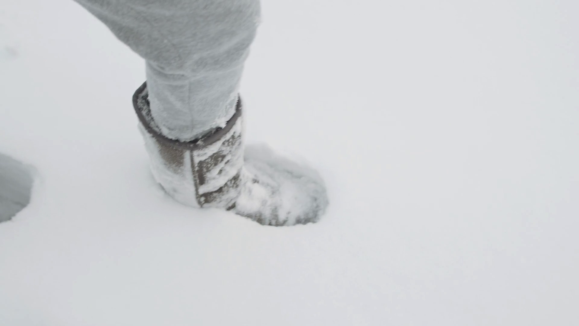 Human Walks In Deep Snow Stock Footage SBV-337775202 - Storyblocks
