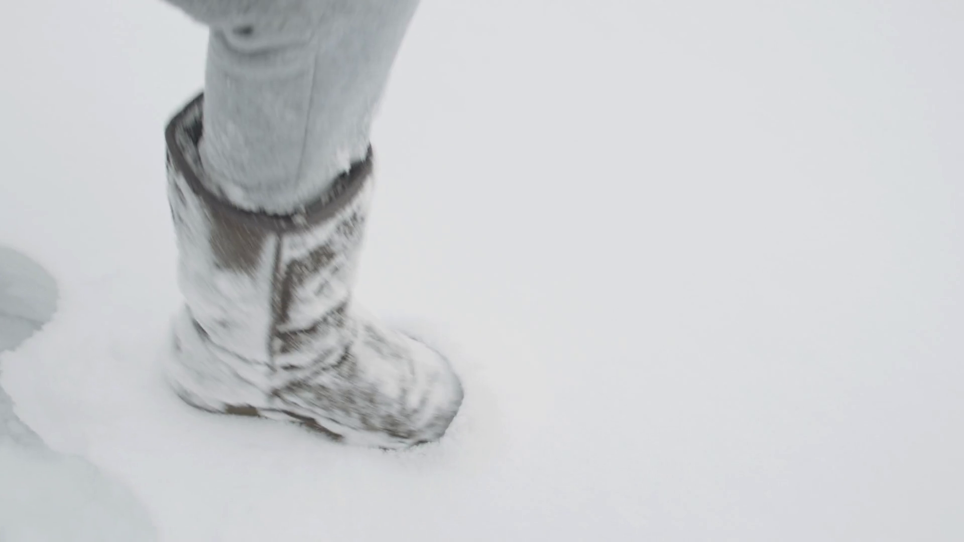 human walks in deep snow Stock Video Footage - Storyblocks