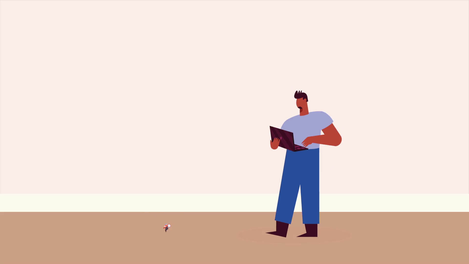 Couple With Laptop Magnifying Animation Stock Motion Graphics SBV ...