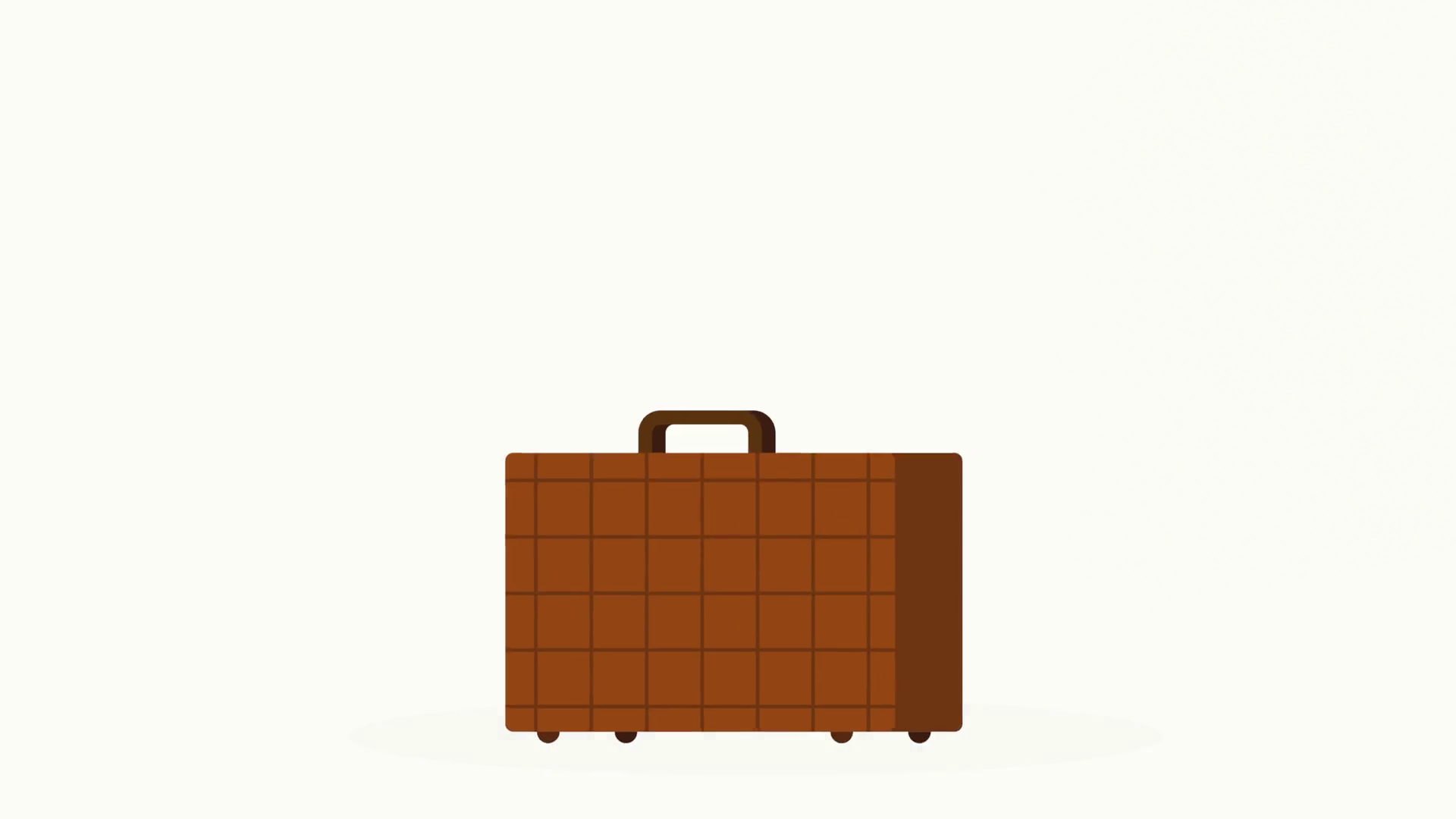 Brown Travel Suitcase Equipment Animation Stock Motion Graphics SBV ...